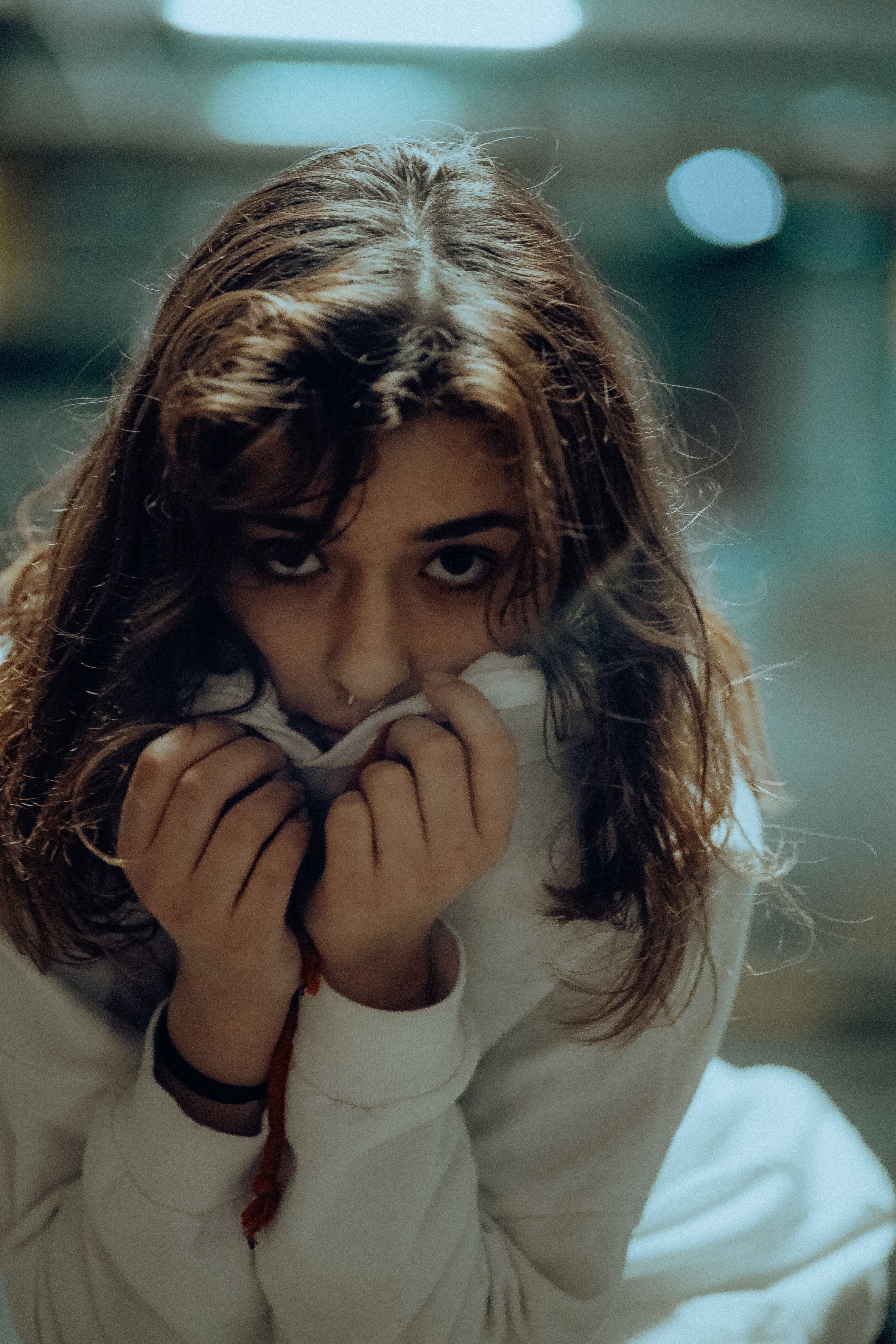Disturbed Scared Brunette · Free Stock Photo