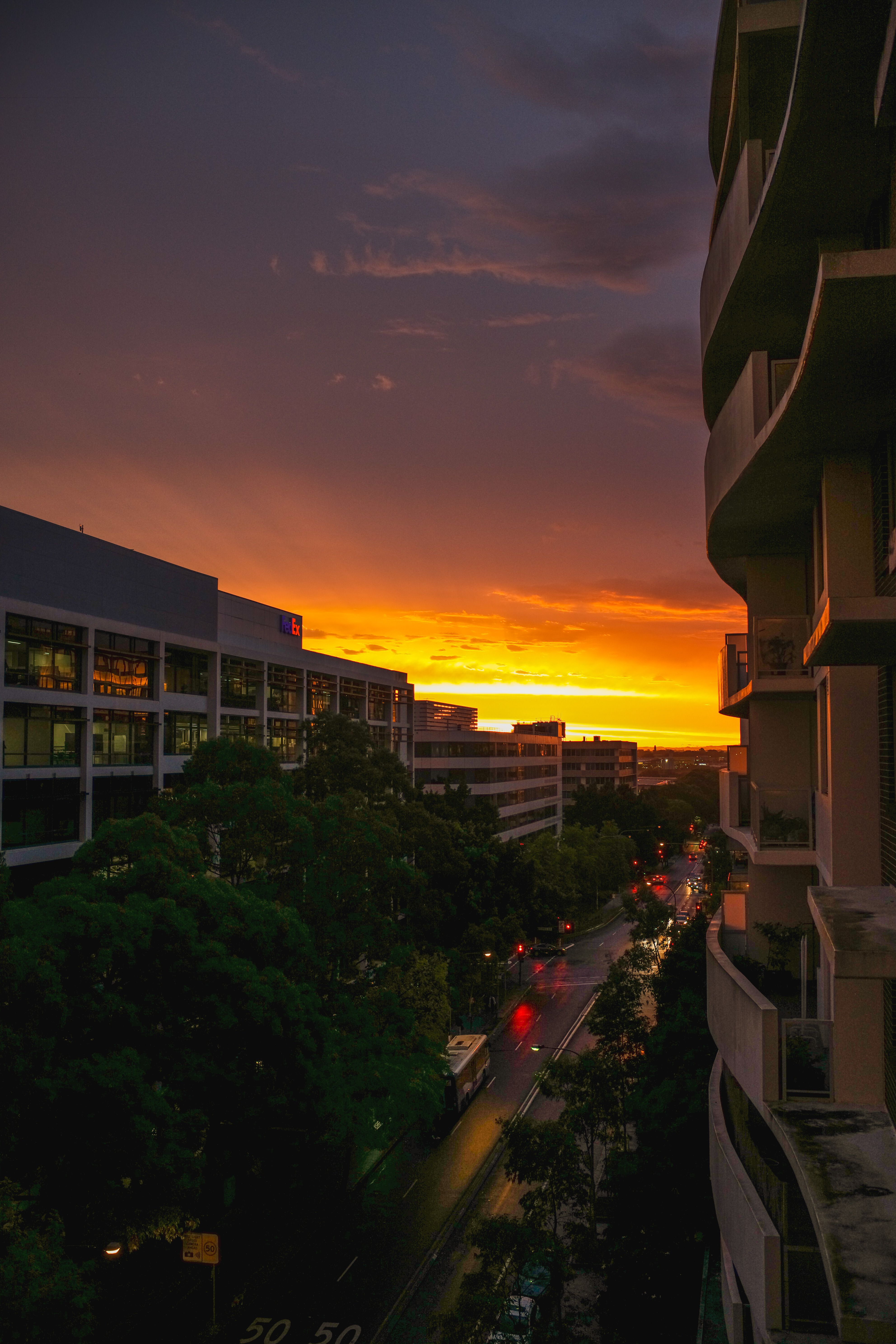 City under Rain Clouds at Dusk · Free Stock Photo