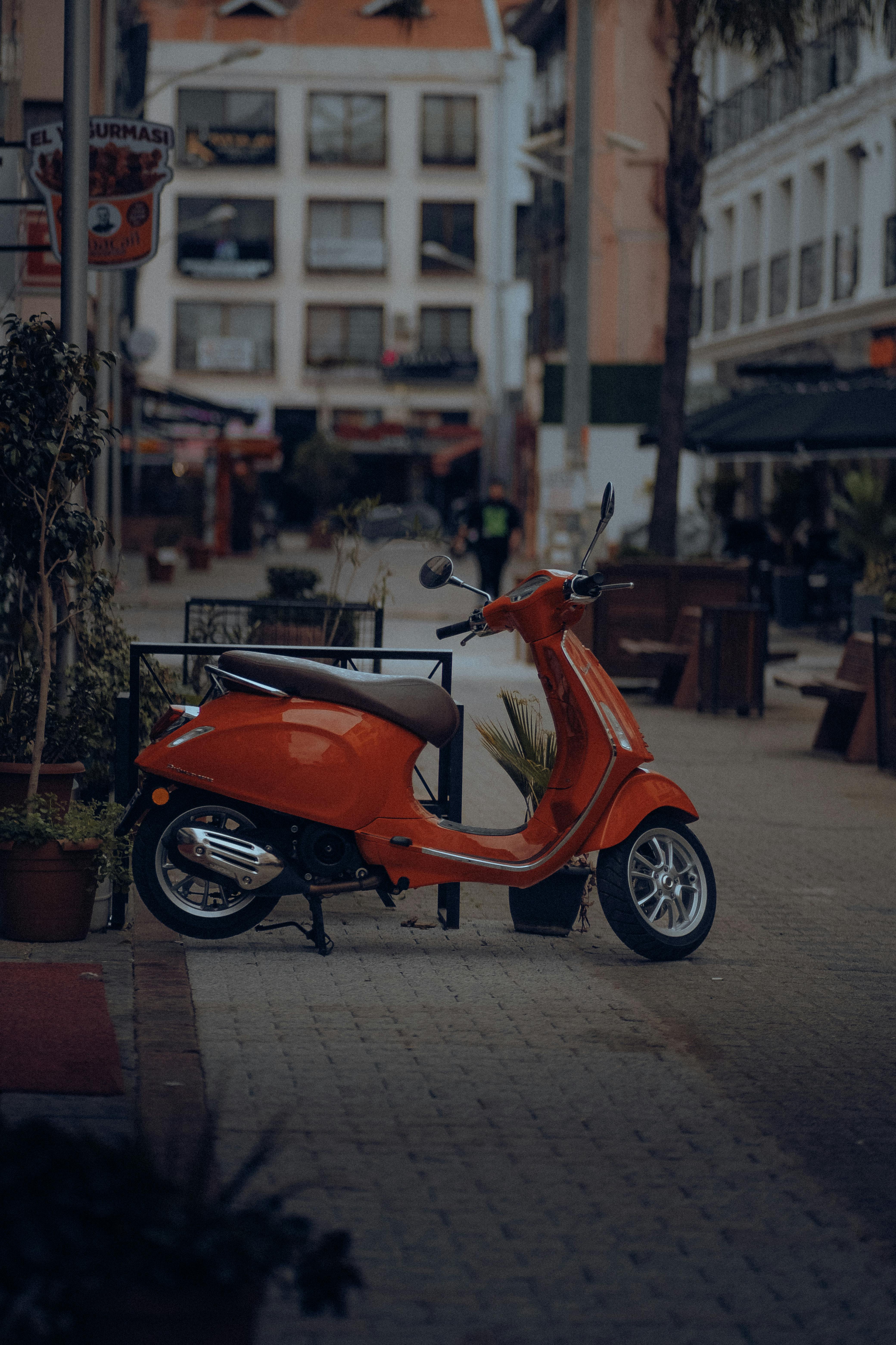 Old Fashioned Scooter parked in City · Free Stock Photo