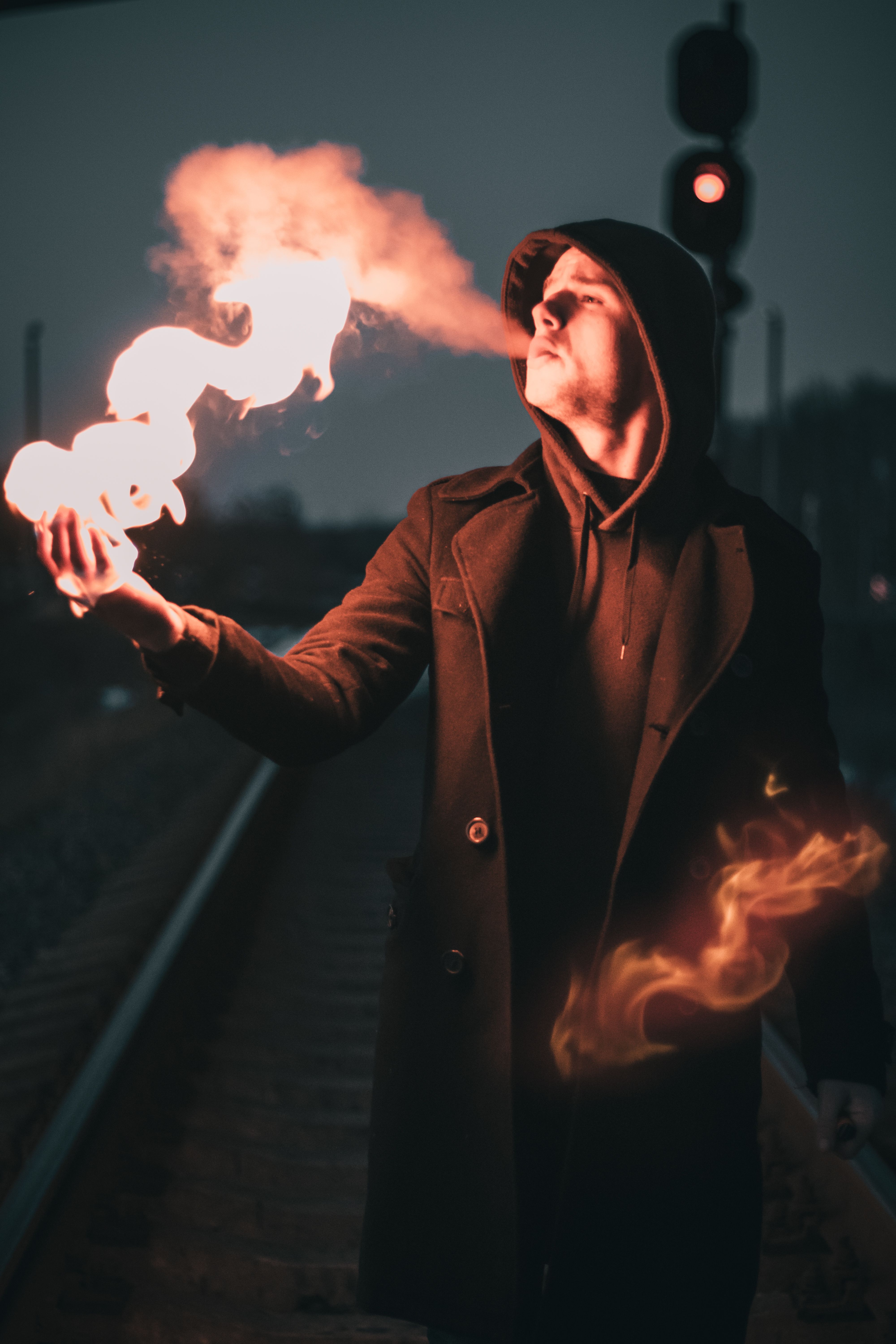 Performer Playing with Fire · Free Stock Photo