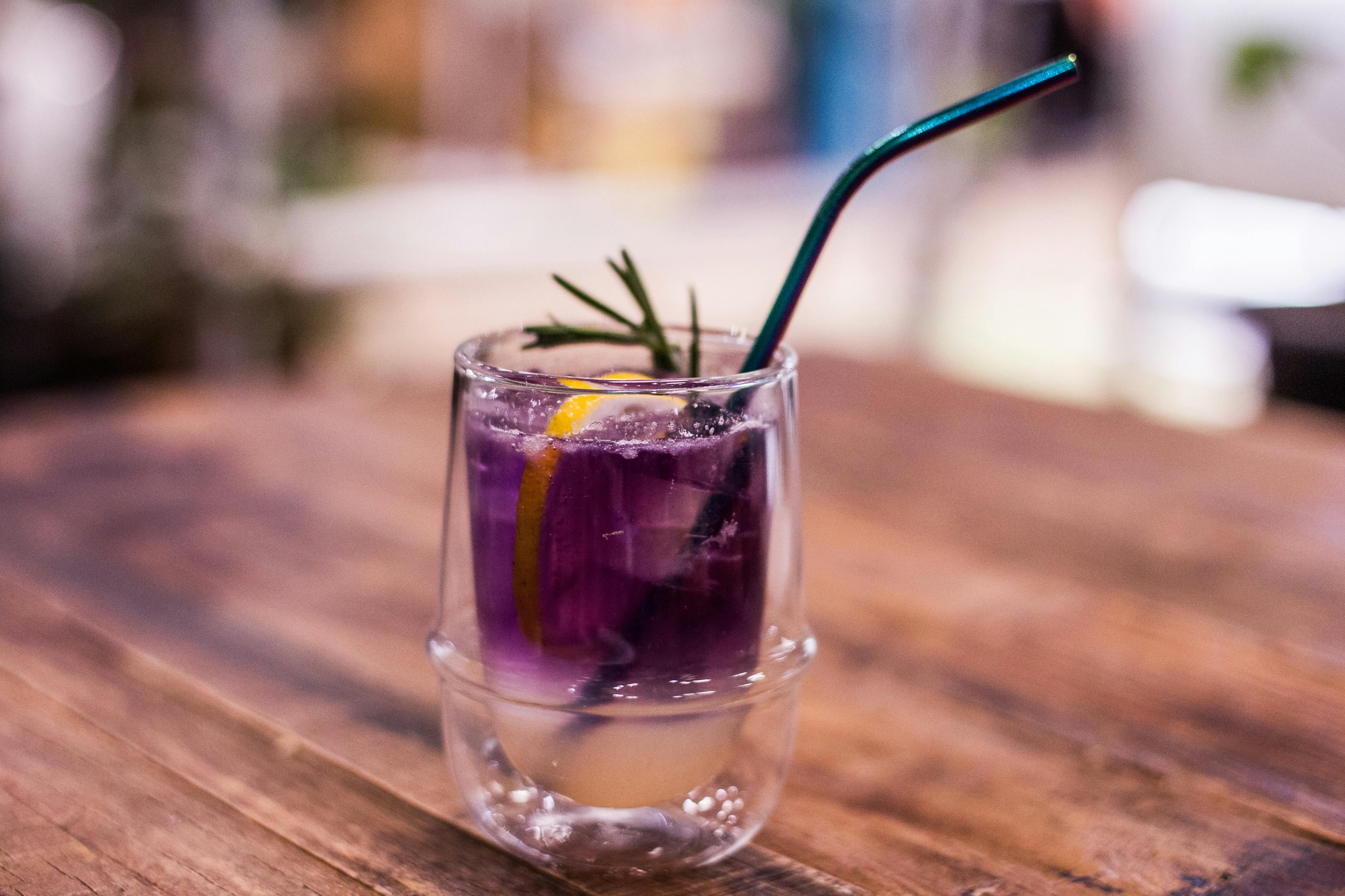 Close-up View of Cold Drink with Straw · Free Stock Photo