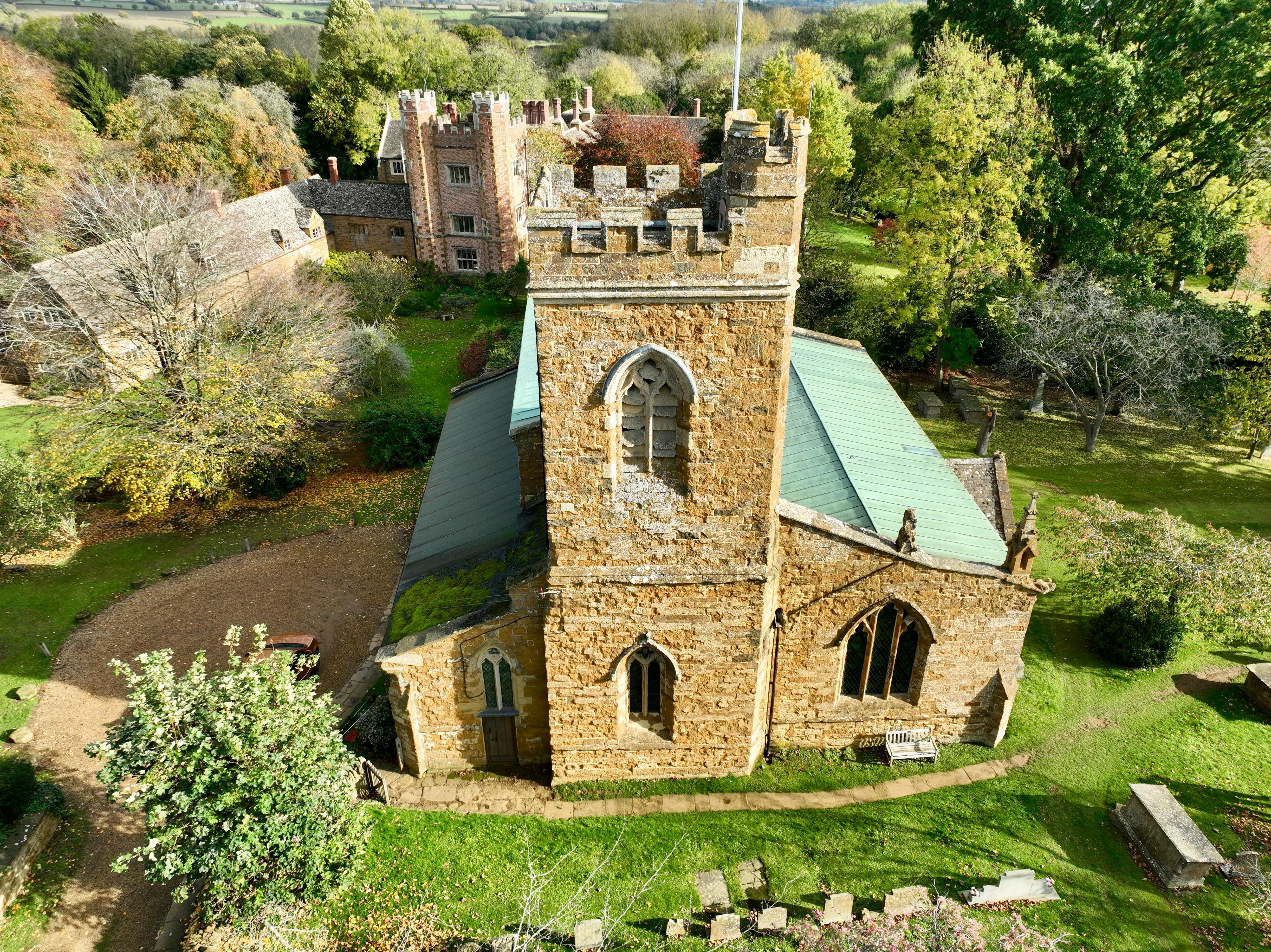 Aerial Photography of Hanwell Village · Free Stock Photo