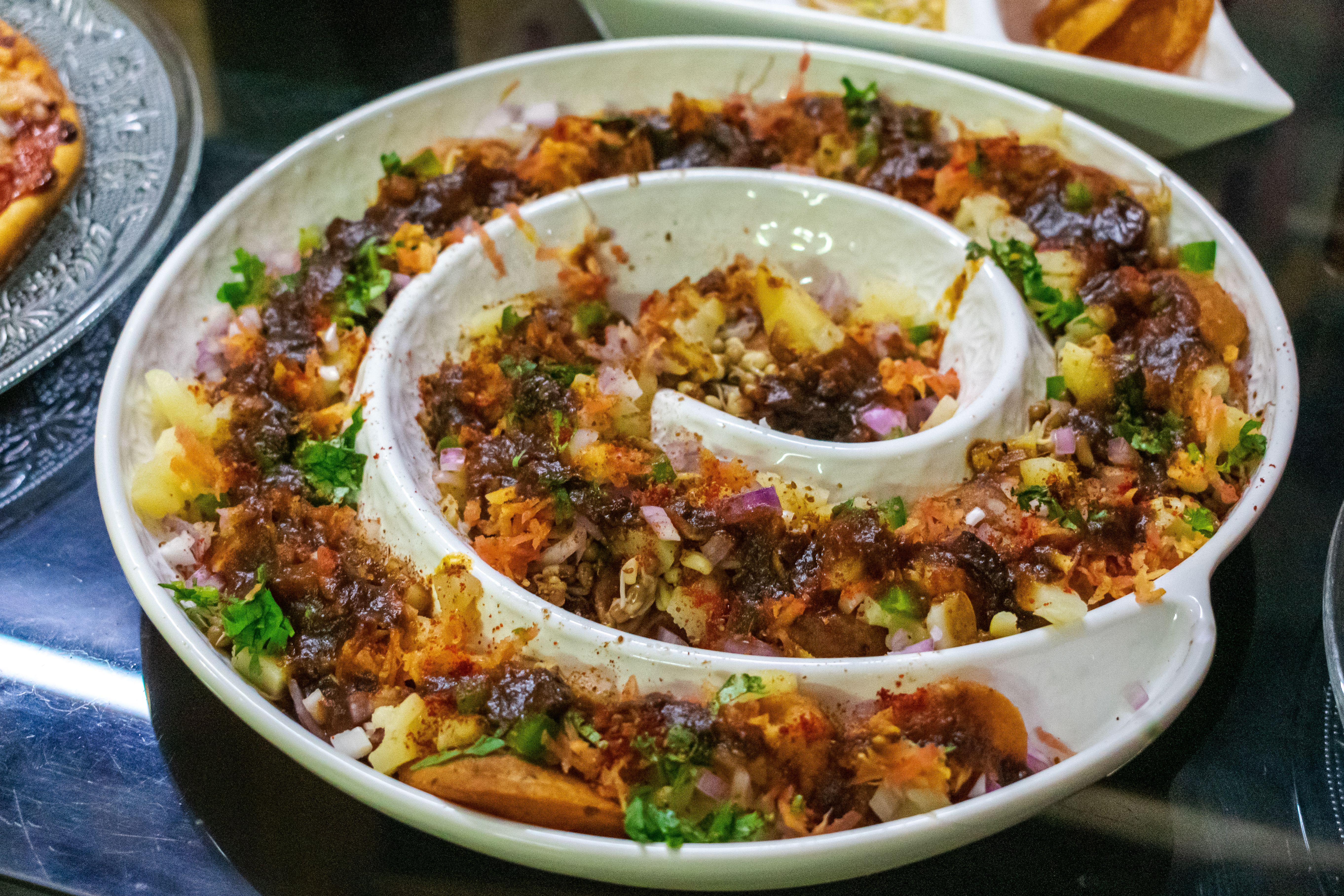 Photo gratuite de acidulé, aliments, aloo chat, art culinaire ...