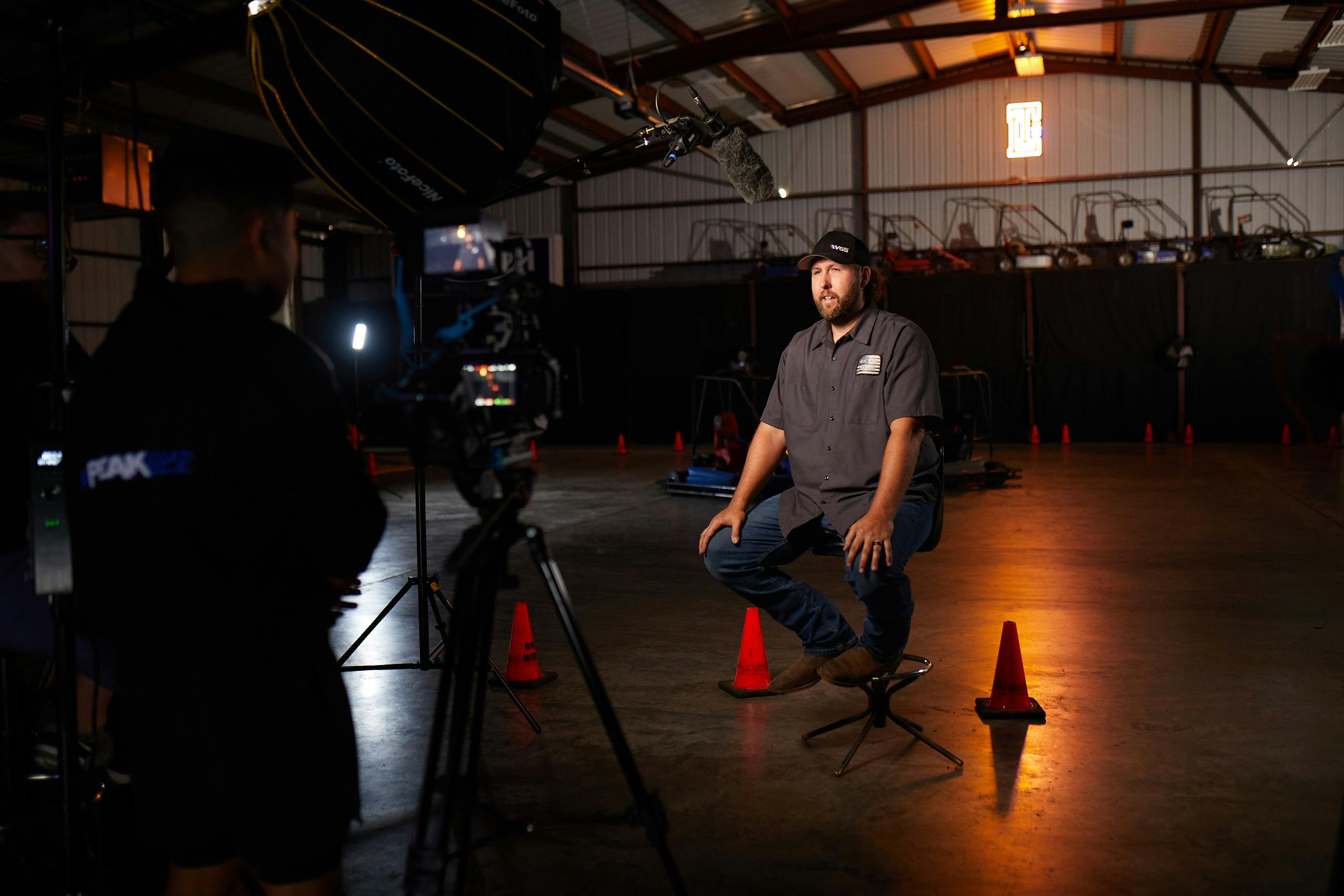 Man Sitting at Photo Session · Free Stock Photo