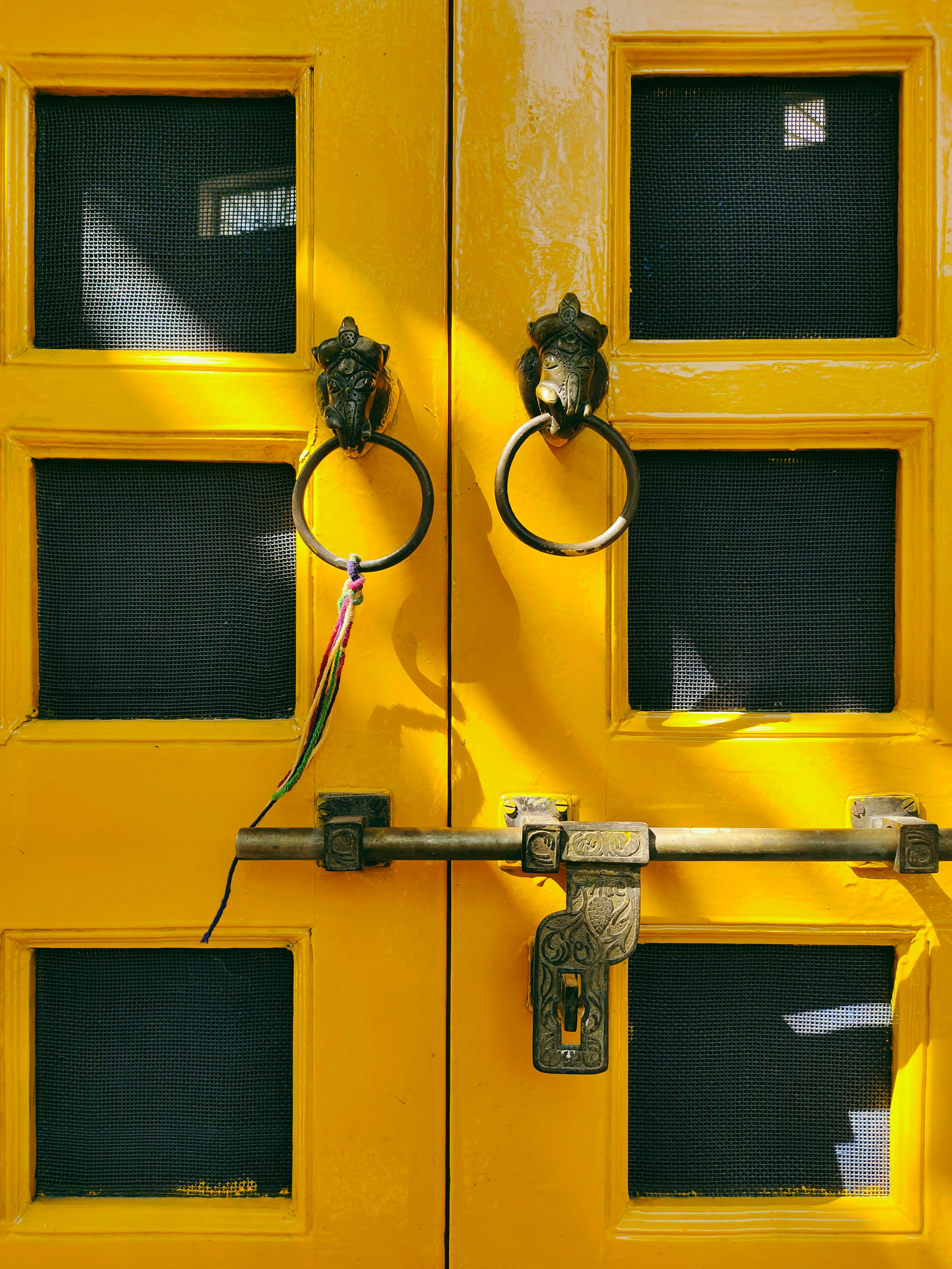 Locked Door with Windows · Free Stock Photo