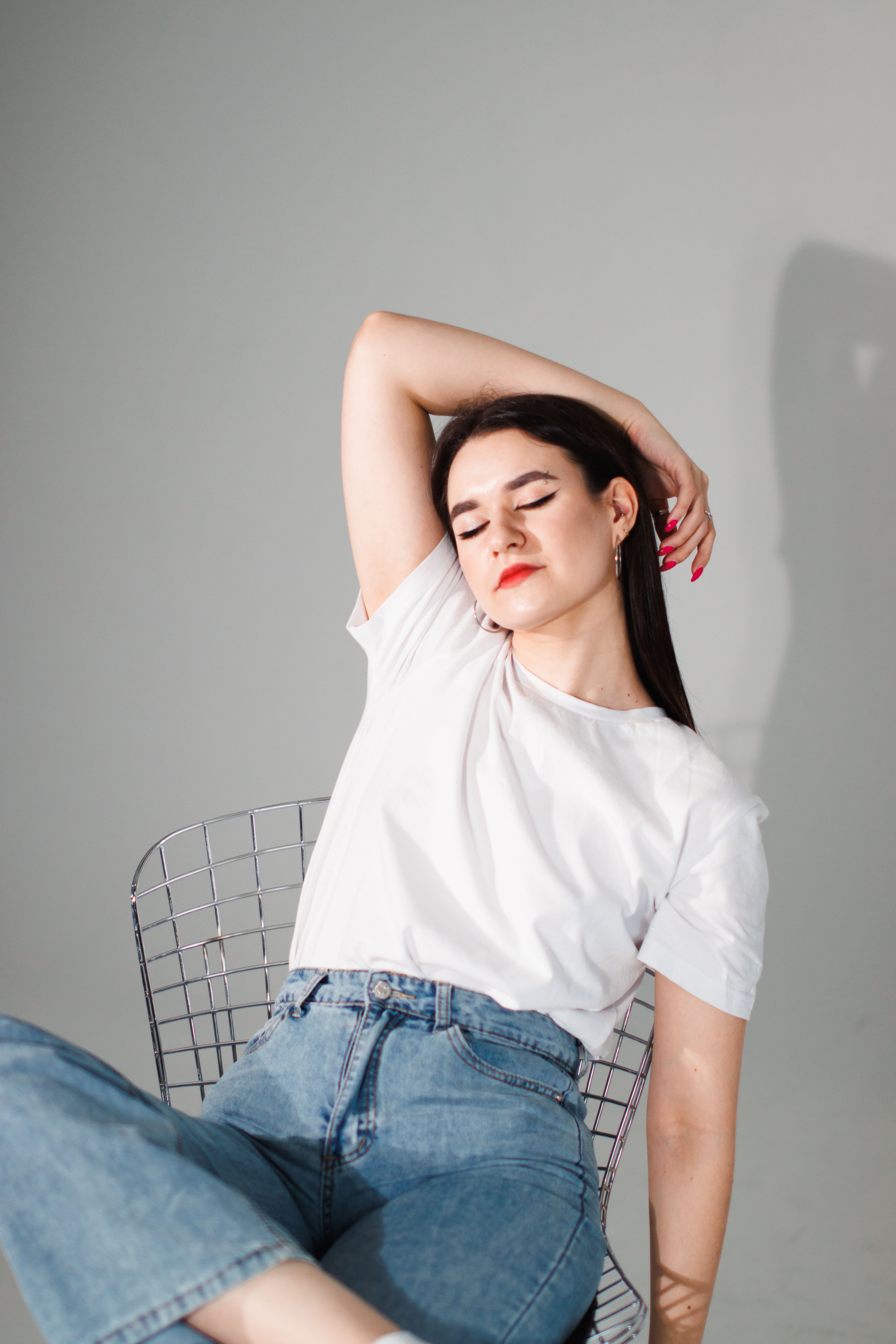 Portrait of a Woman Sitting · Free Stock Photo