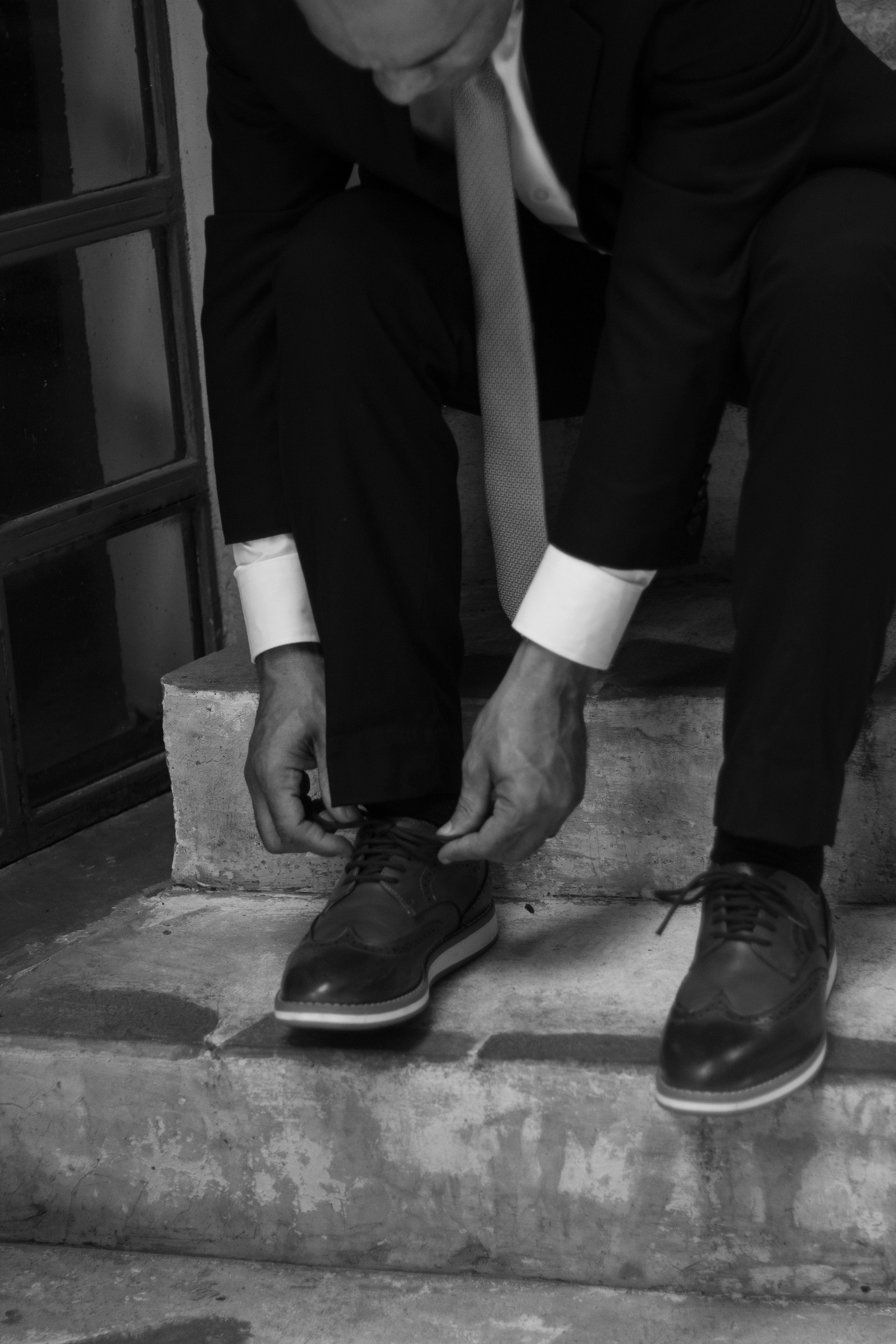 Grayscale Photo of a Bridal Shoes · Free Stock Photo