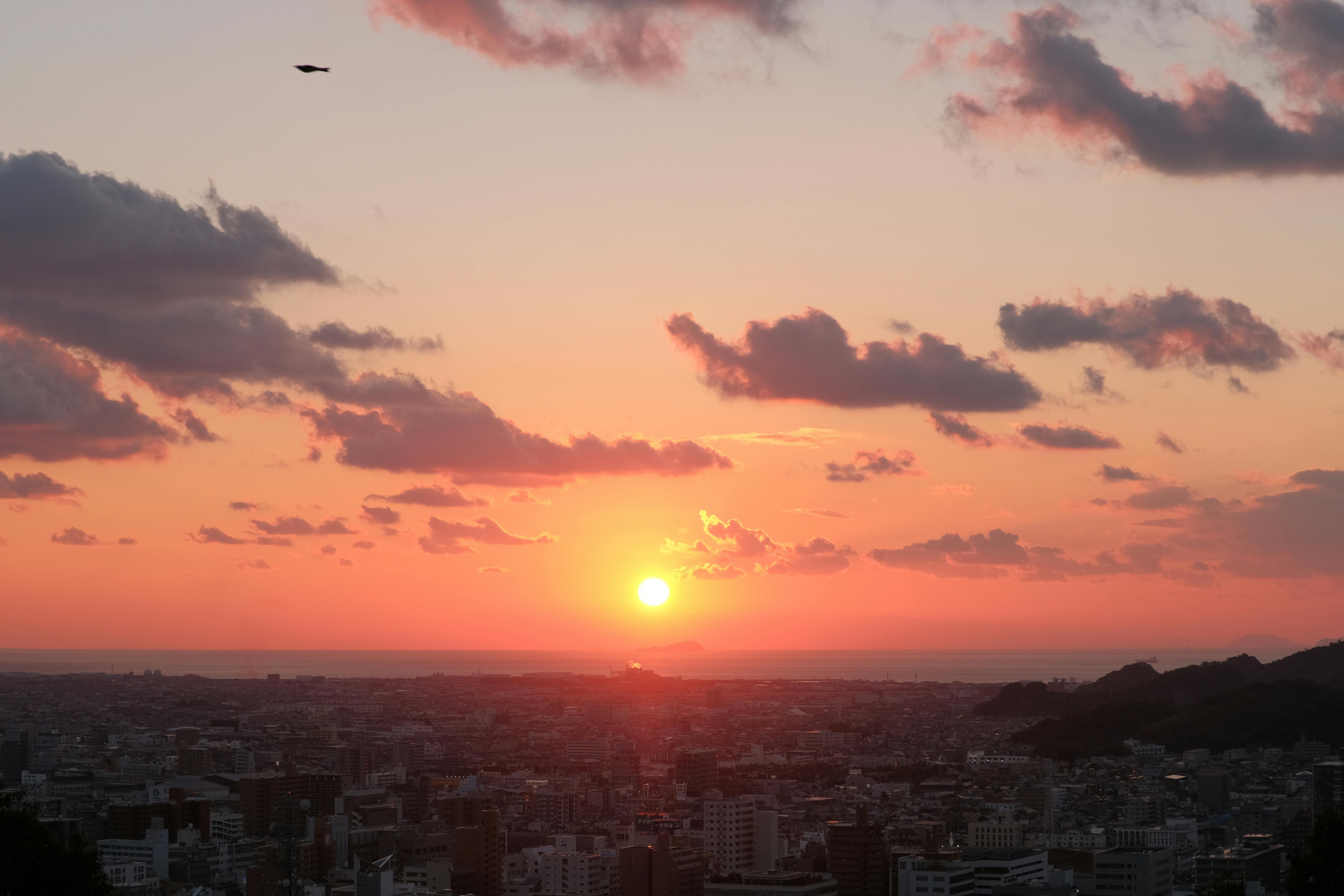 Sunset over Town · Free Stock Photo