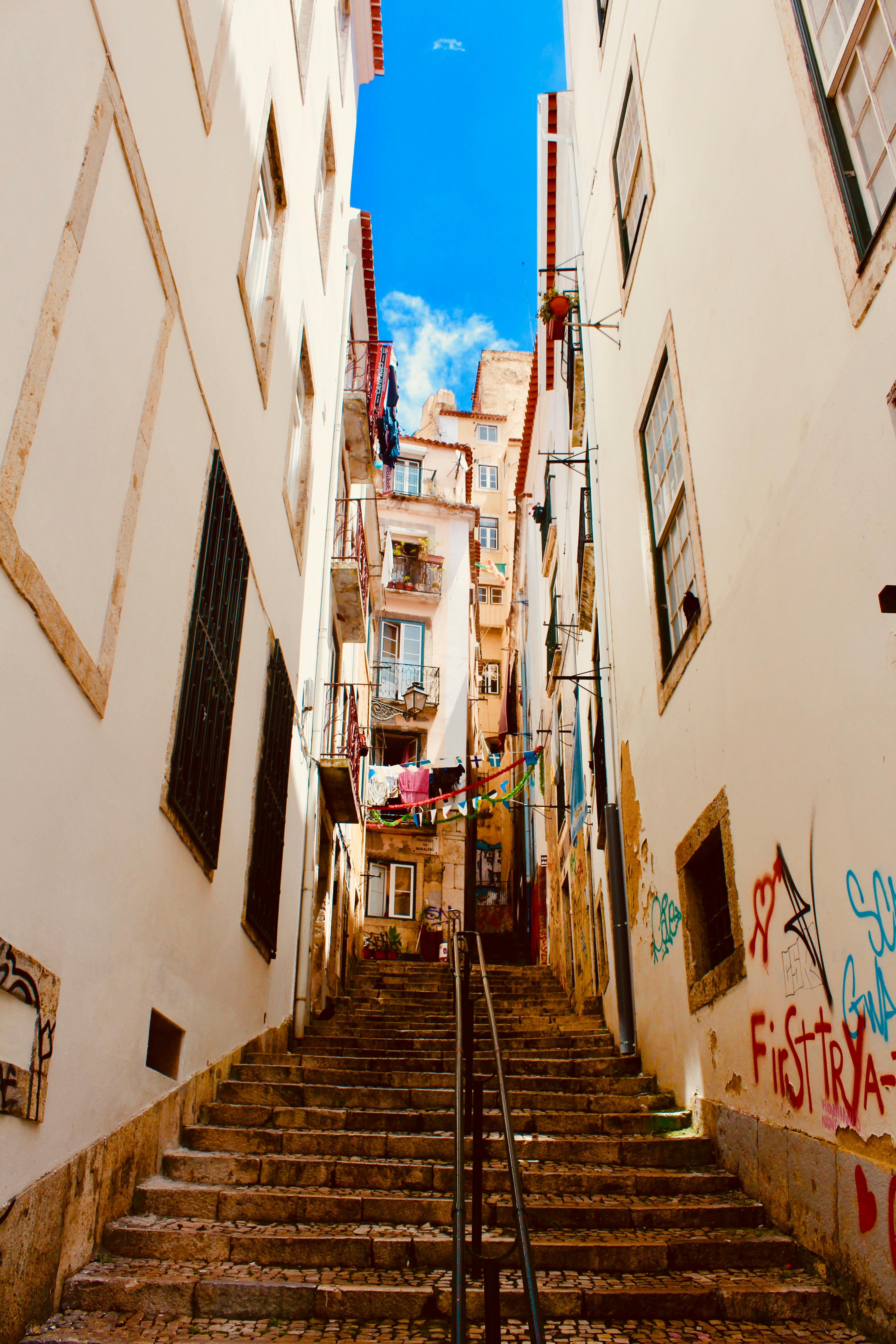 Steel Staircase In An Alley · Free Stock Photo