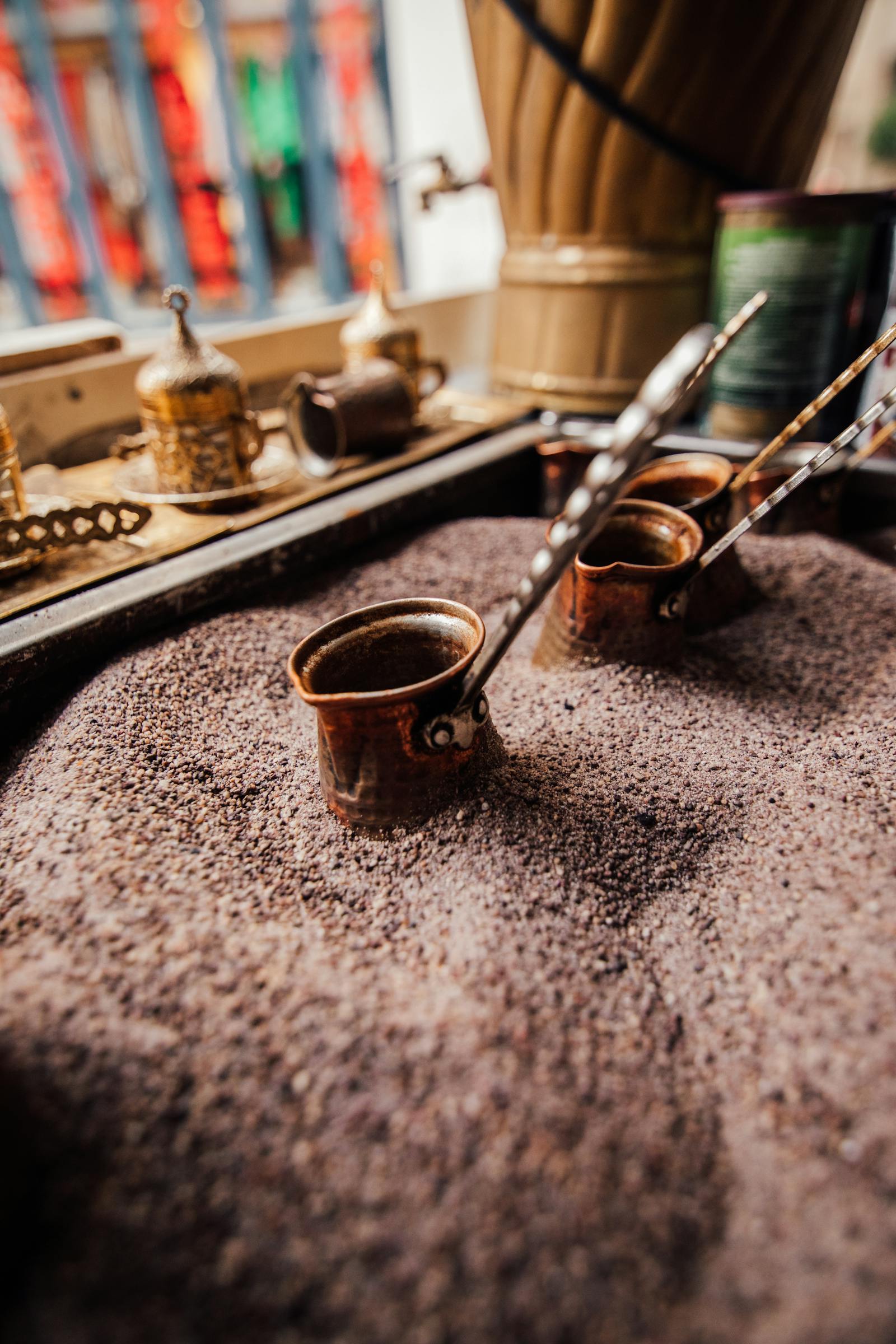 Traditional Turkish Coffee Brewing In Sand Photos, Download The BEST ...
