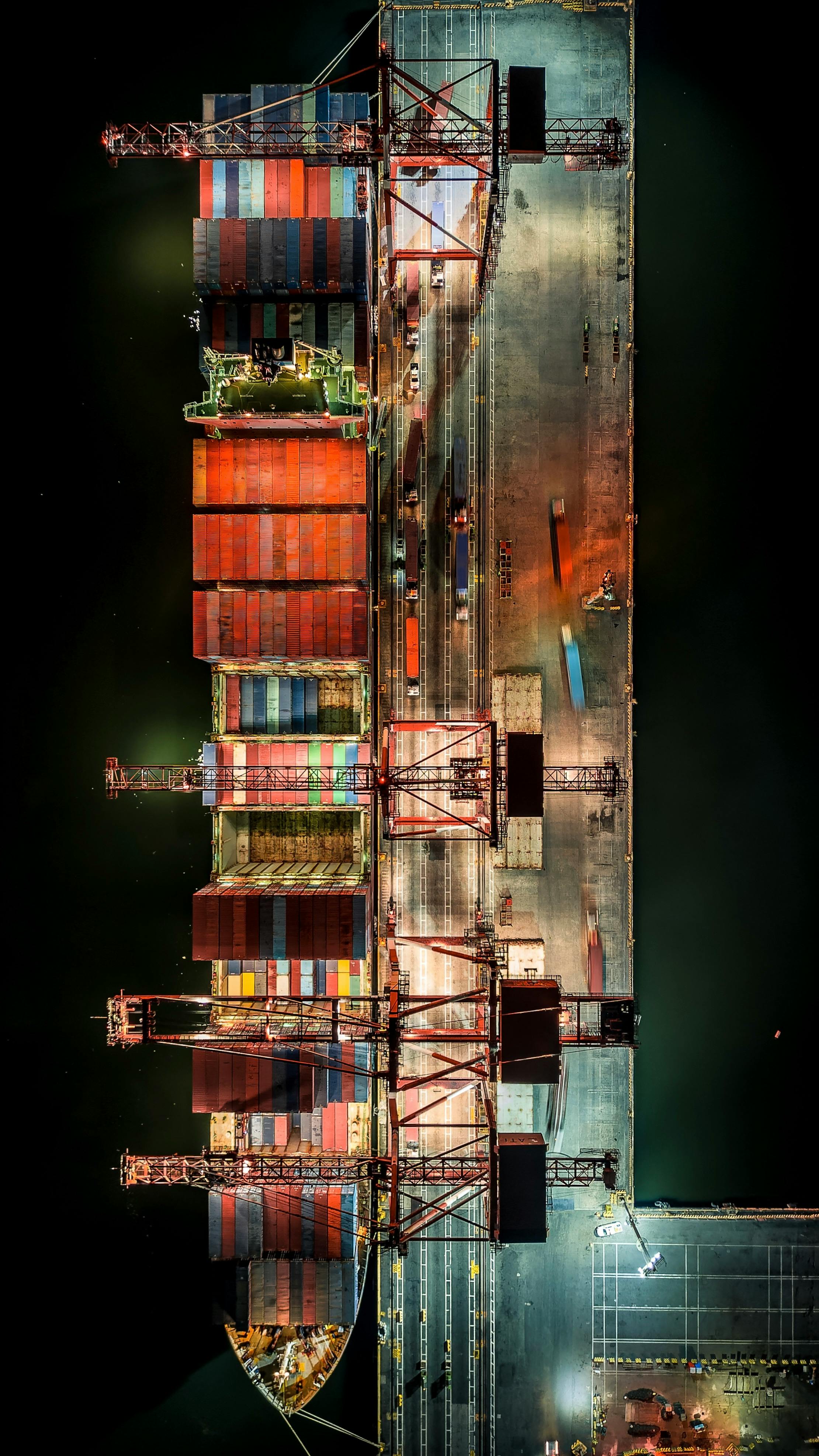 Aerial View Photography of Container Van Lot · Free Stock Photo