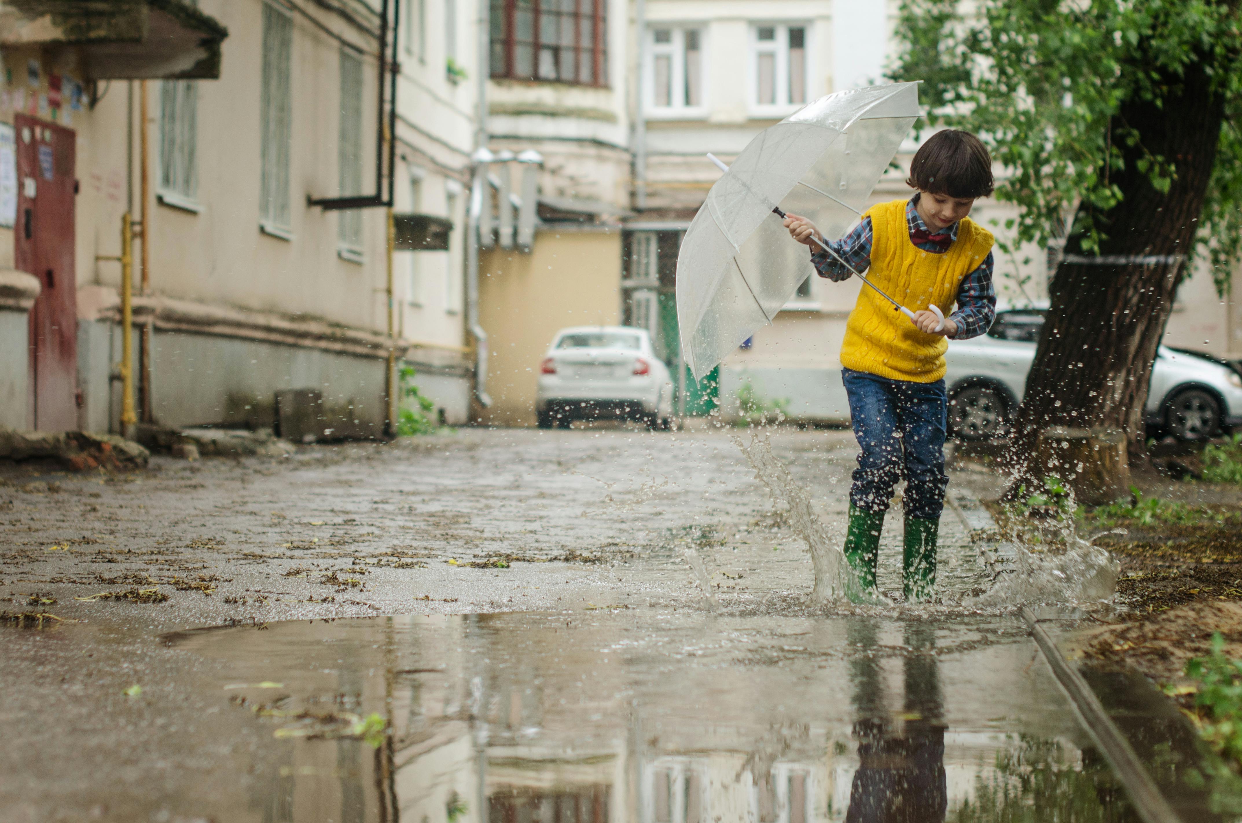 Kid Stepping On Water · Free Stock Photo
