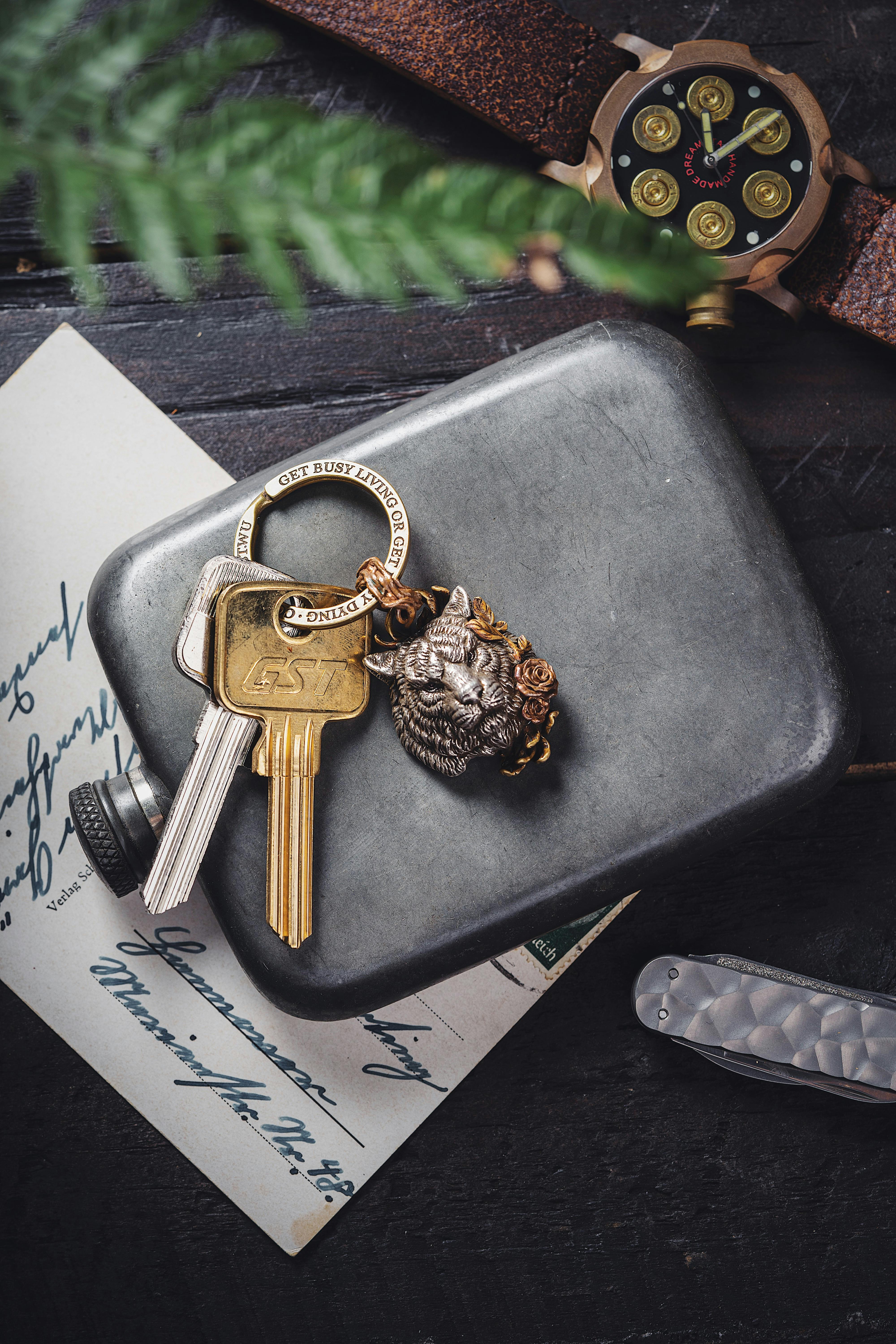 Tiger Shape Brooch on Keys · Free Stock Photo