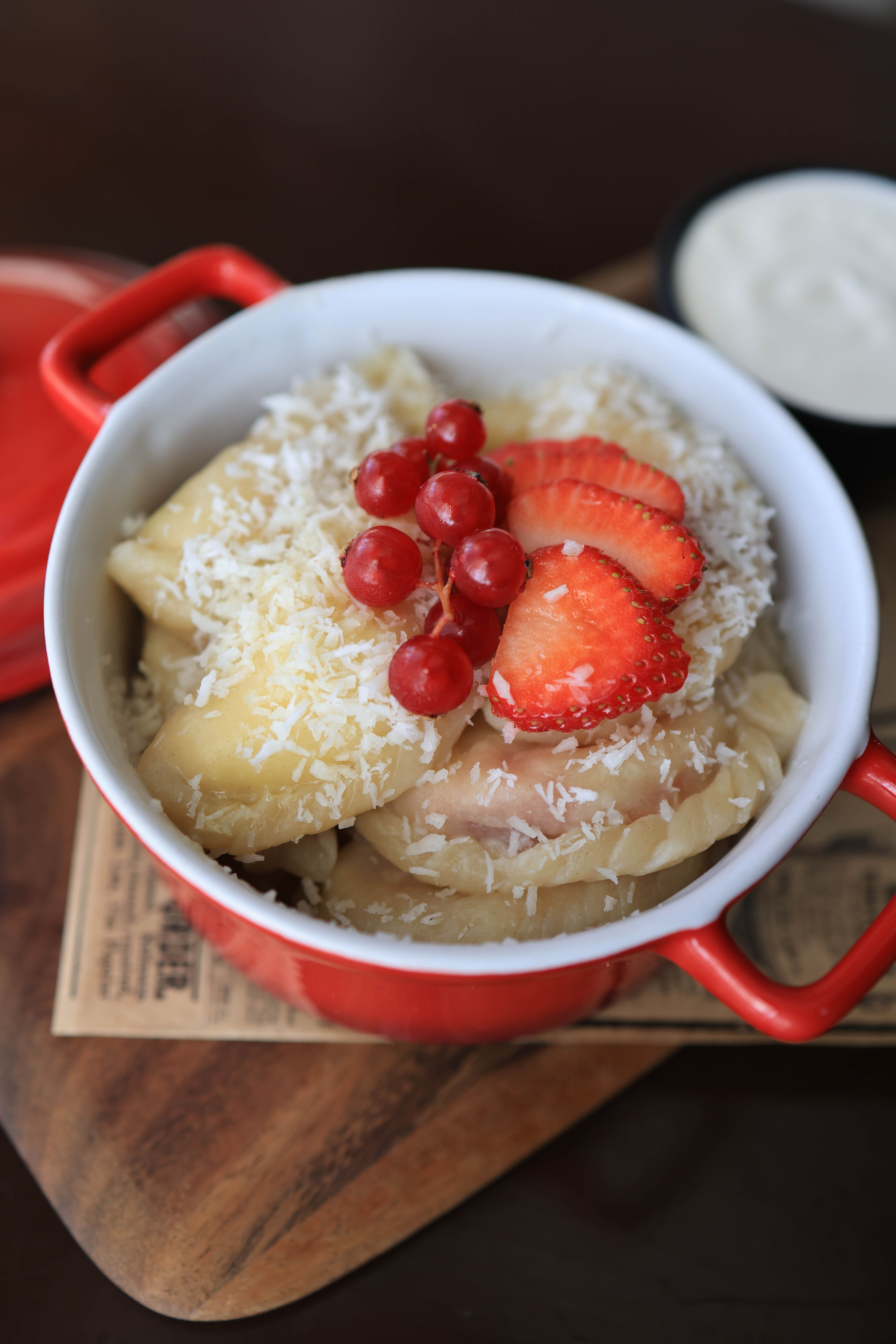 Tasty Dumplings with Fruits in Bowl · Free Stock Photo