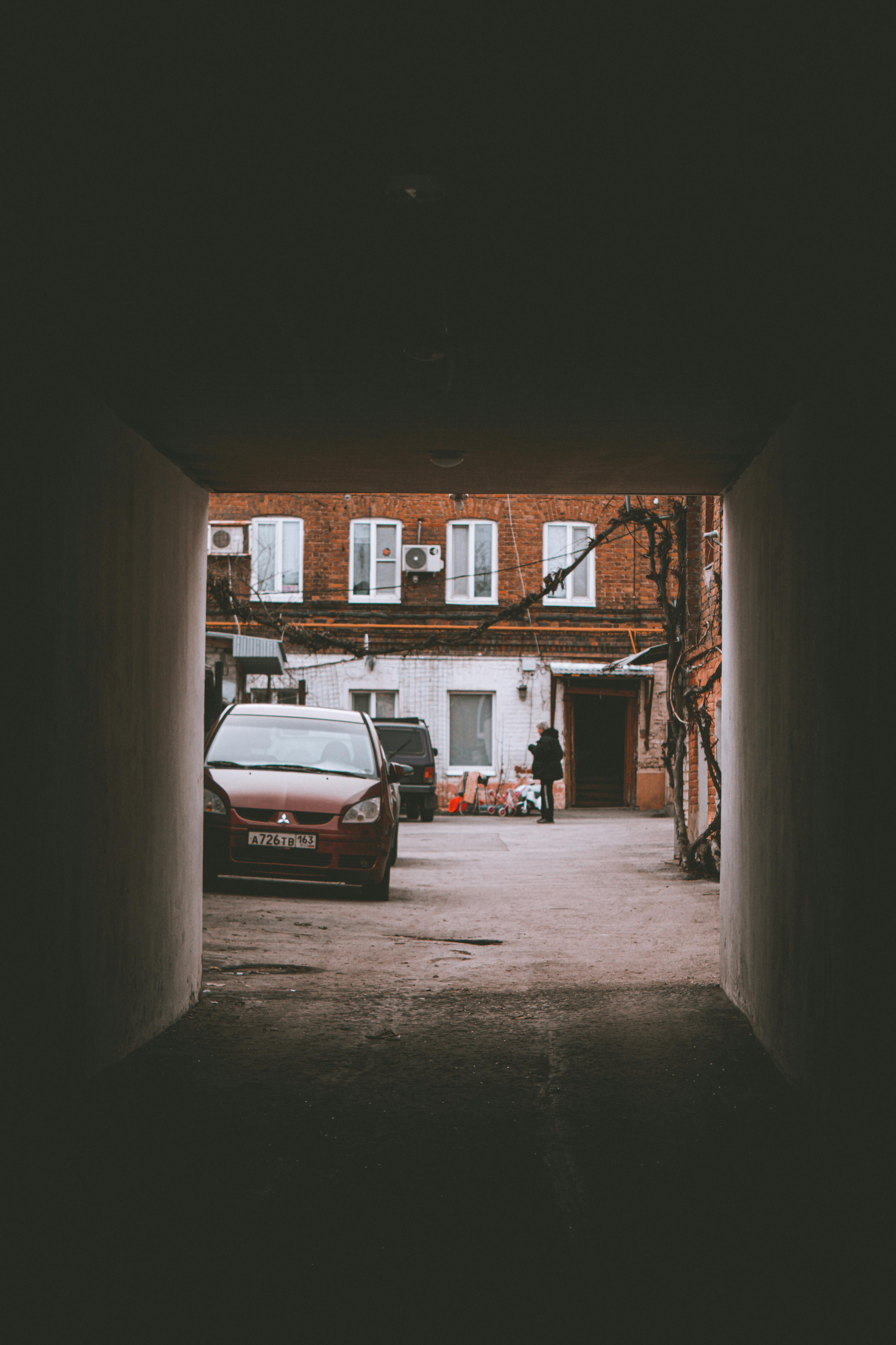 Car behind Tunnel in Building · Free Stock Photo