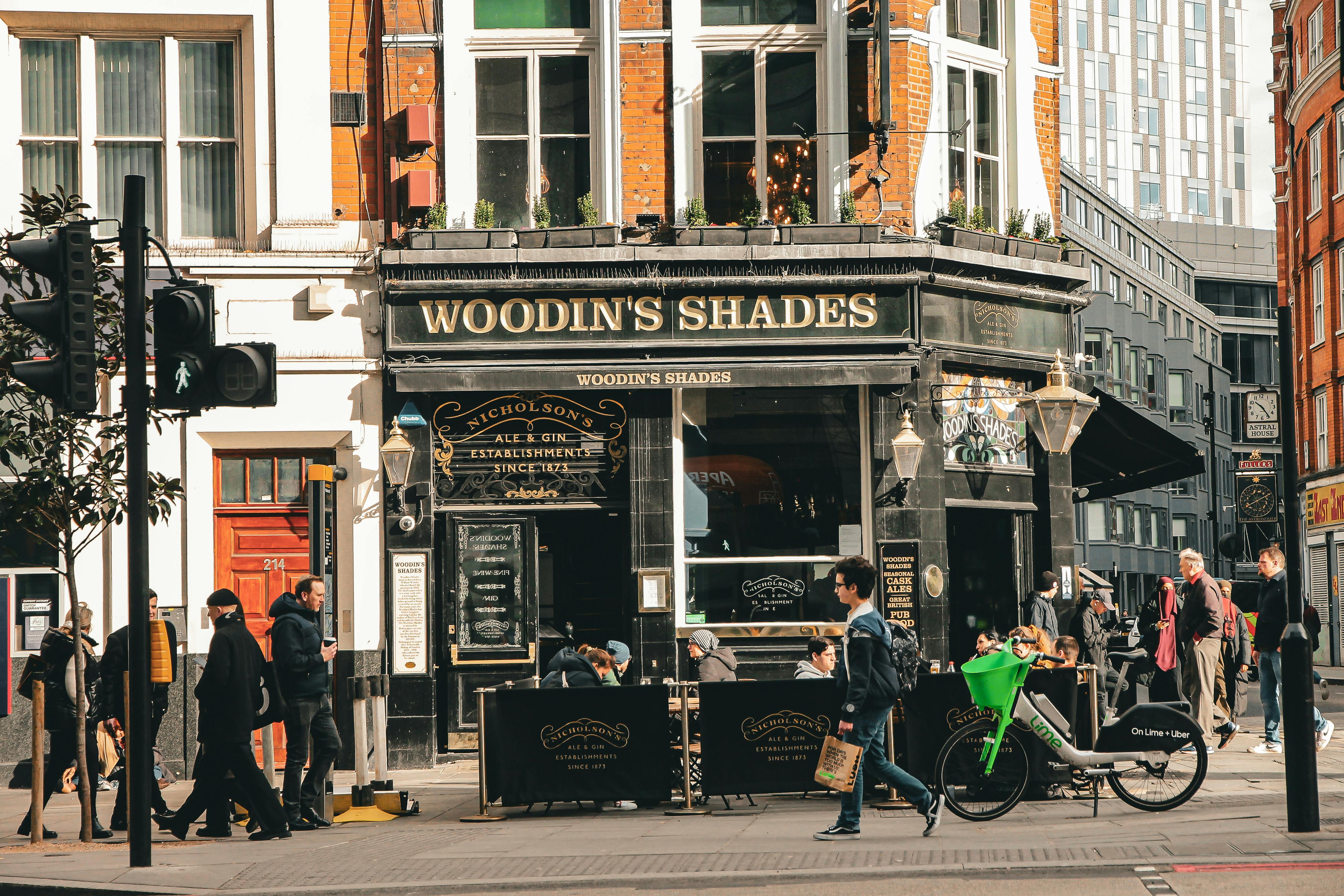 In Front of the London Woodins Shades Pub · Free Stock Photo