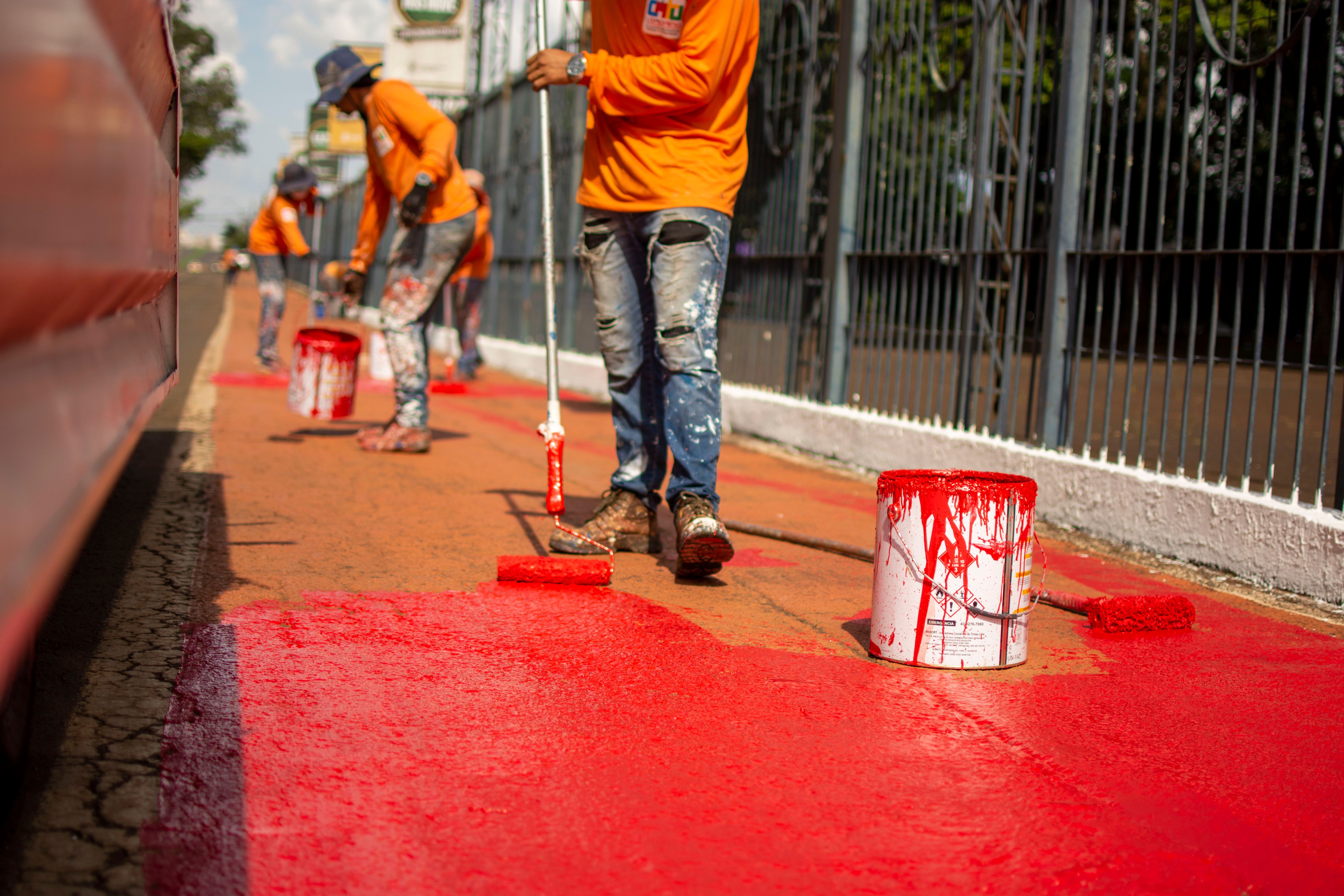 Men Painting Sidewalk · Free Stock Photo