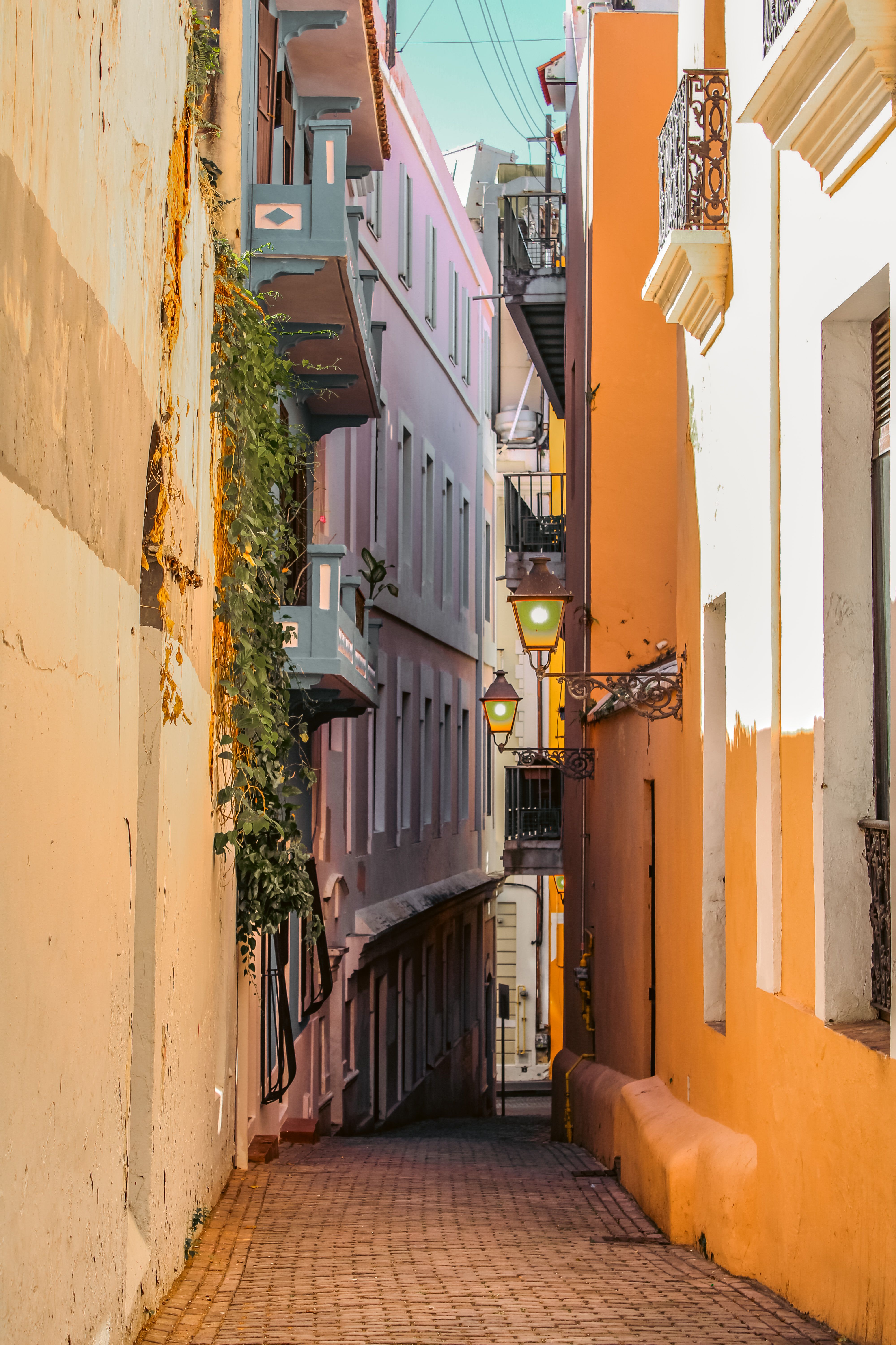 Narrow Multi Colored Street · Free Stock Photo