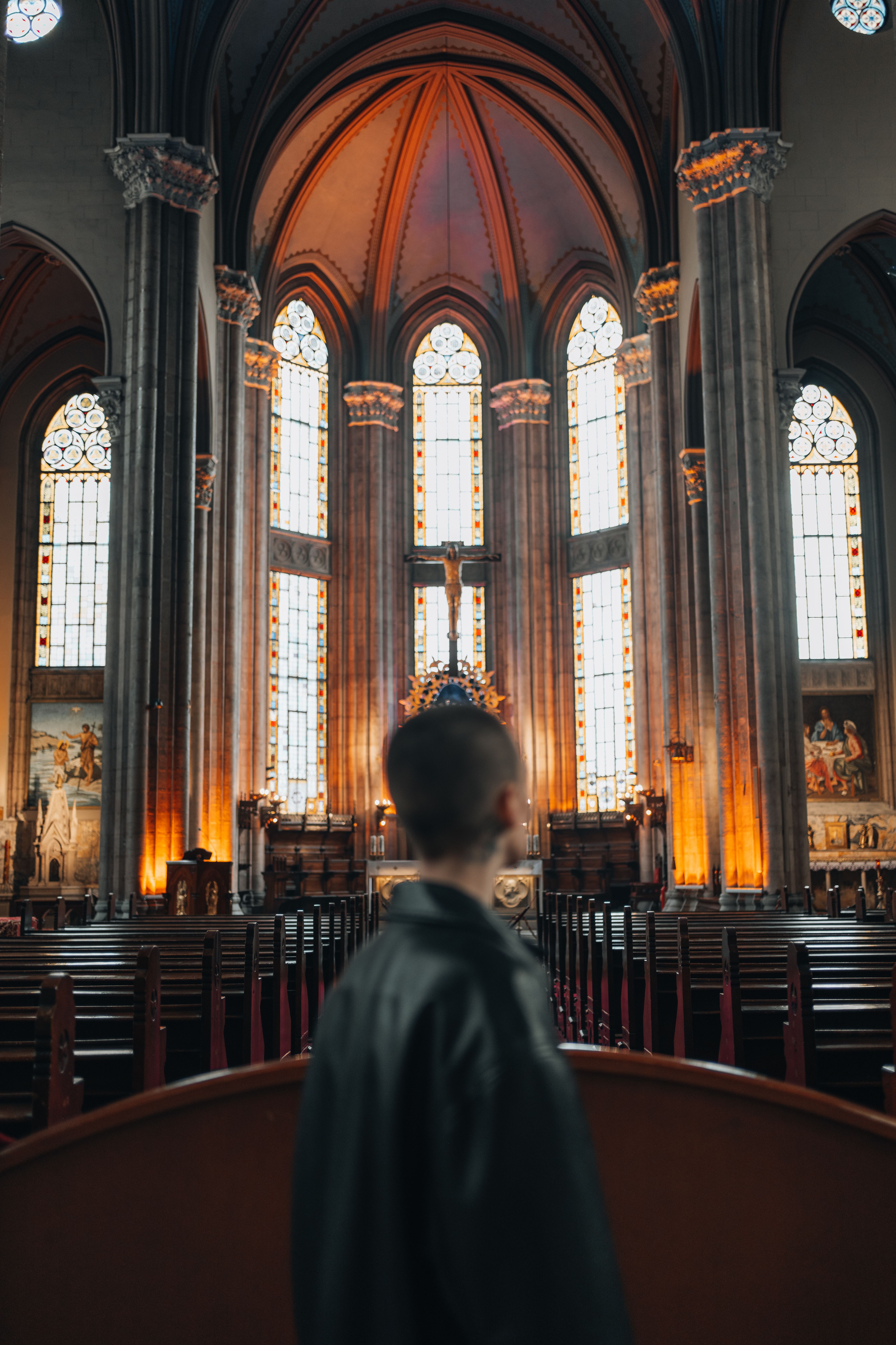 Man at Monumental Church · Free Stock Photo