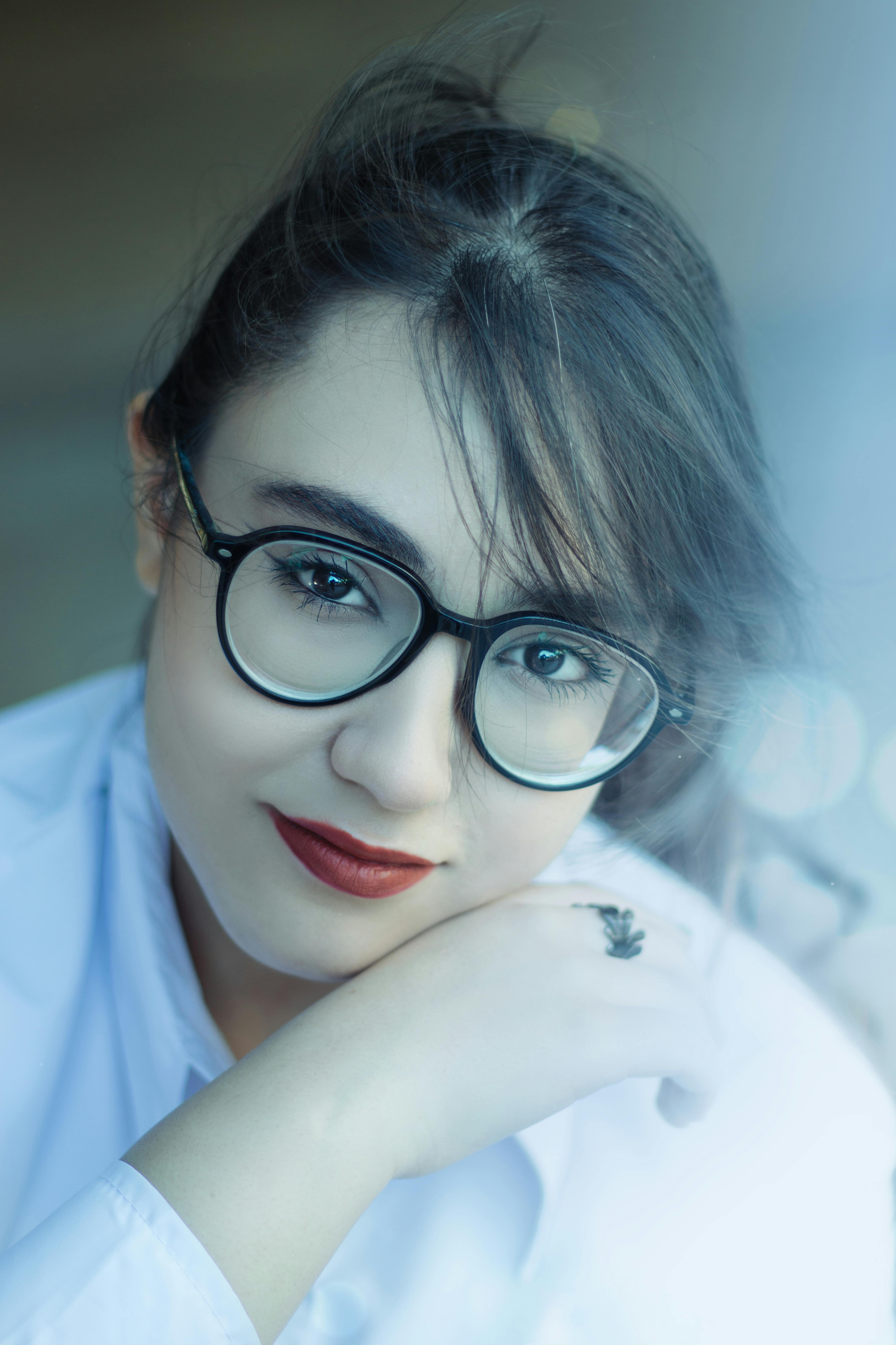 Face of Woman in Eyeglasses · Free Stock Photo