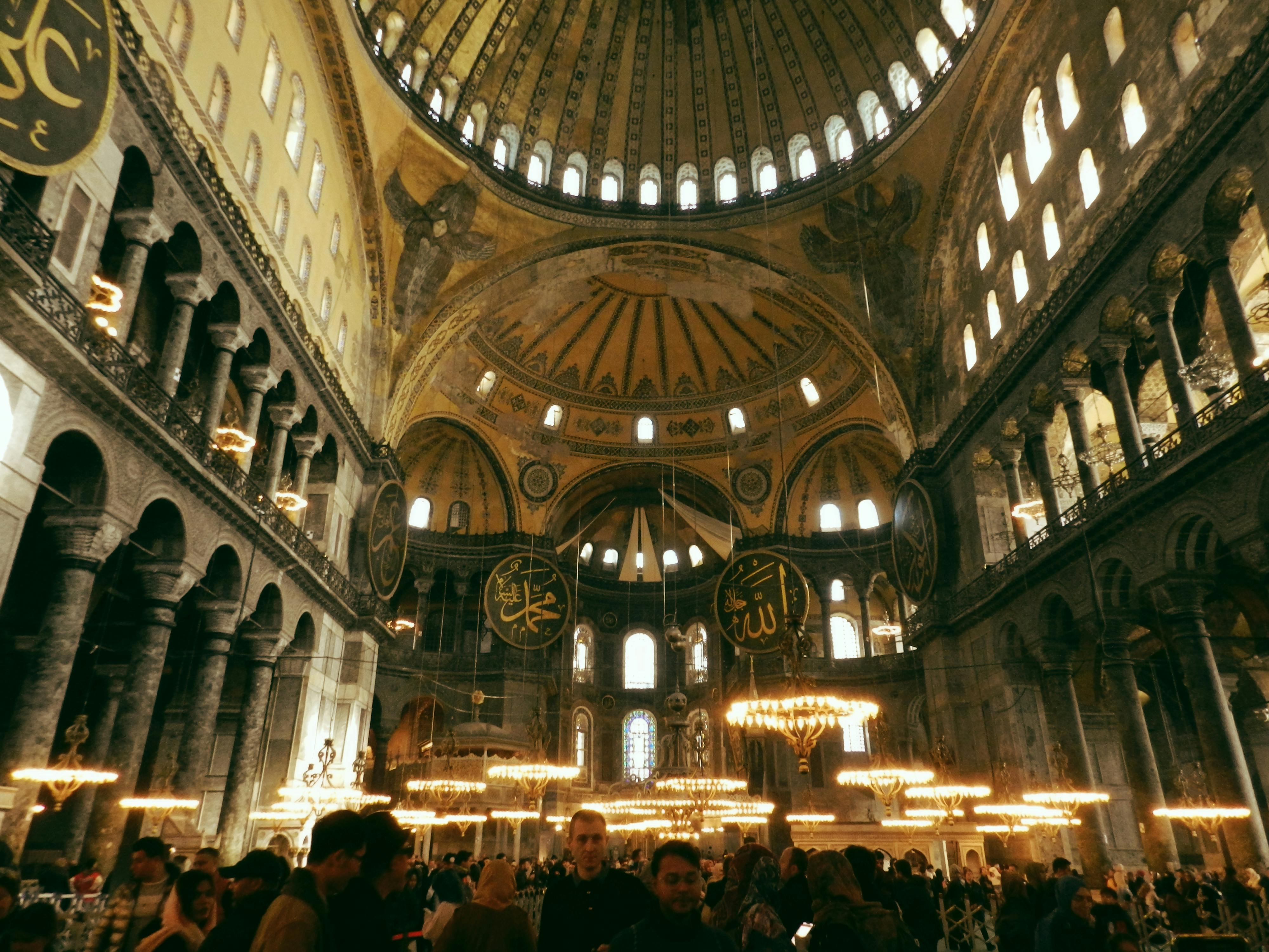 Wide Angle Interior of Hagia Sophia · Free Stock Photo