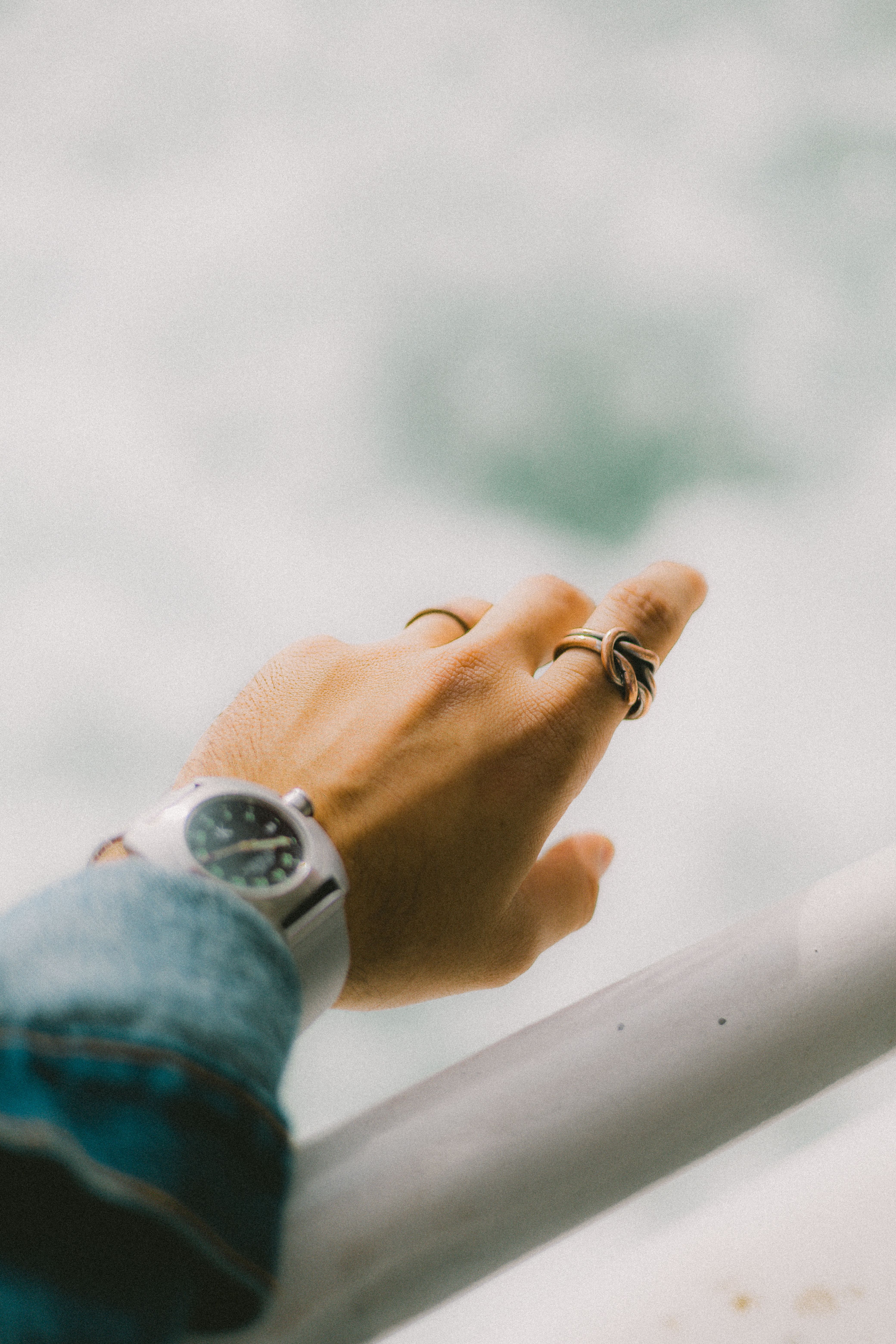 Hand with Wristwatch and Rings · Free Stock Photo