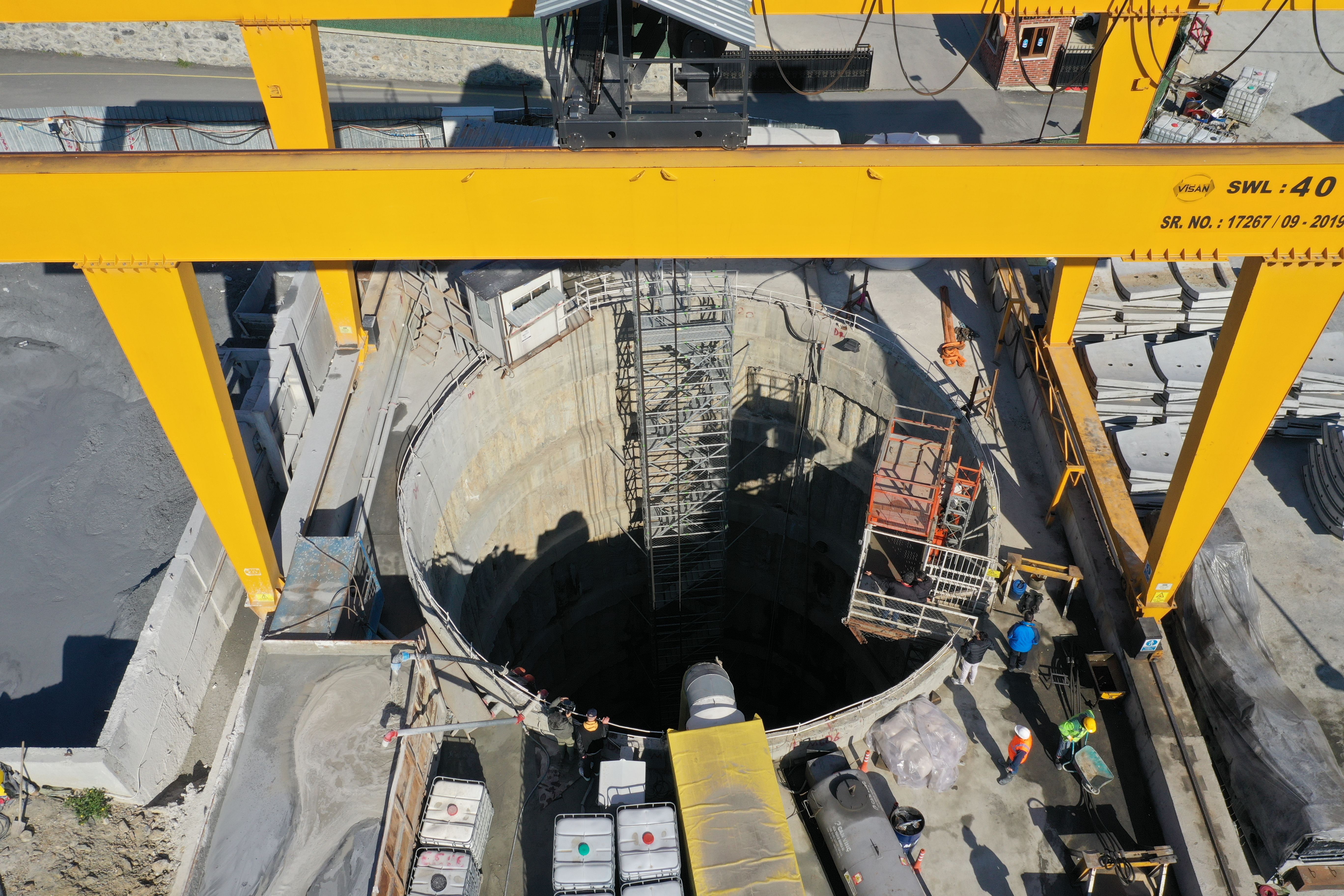 Sunlit Construction Site with Borehole · Free Stock Photo