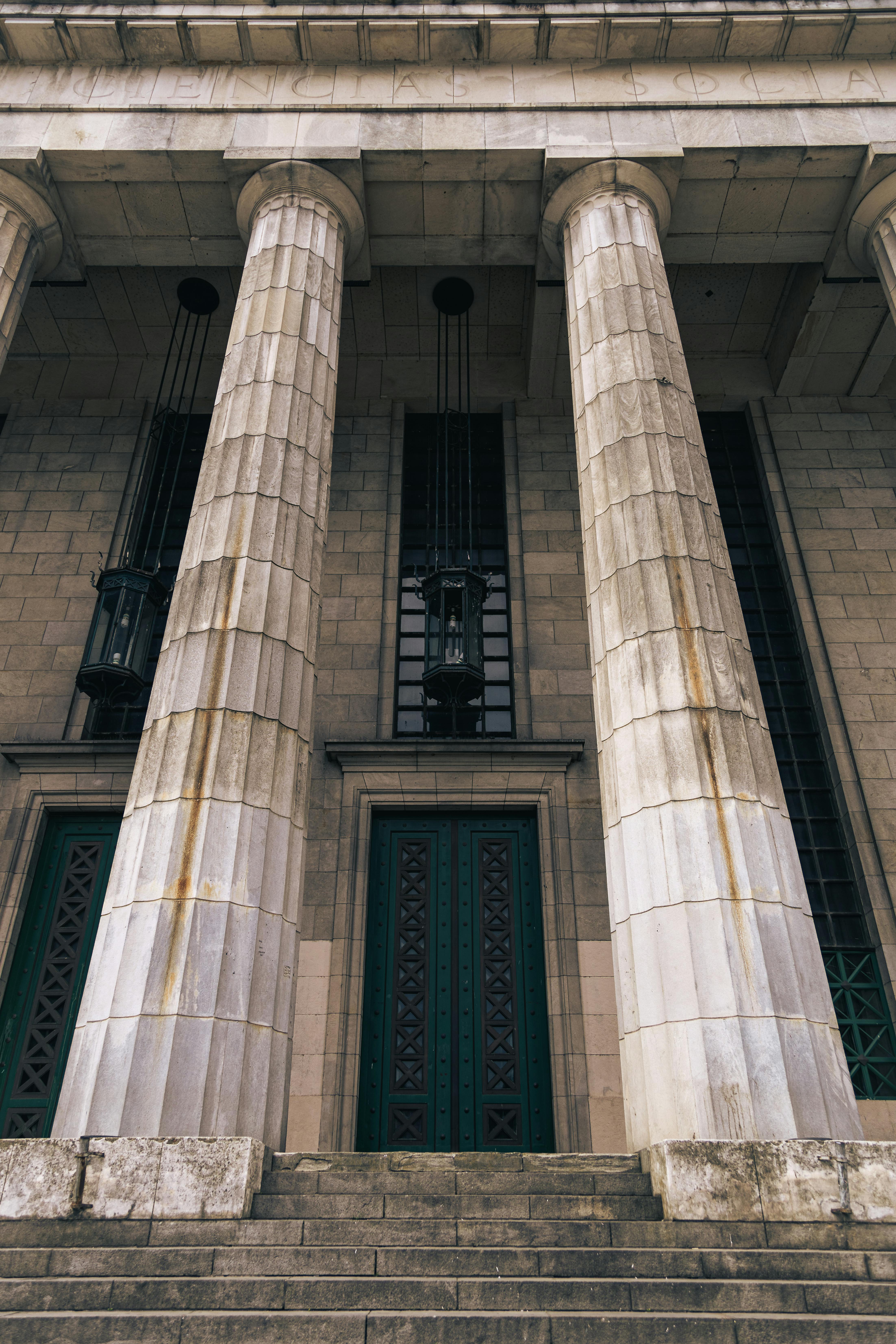 Monumental Columns on Stairs to Building · Free Stock Photo