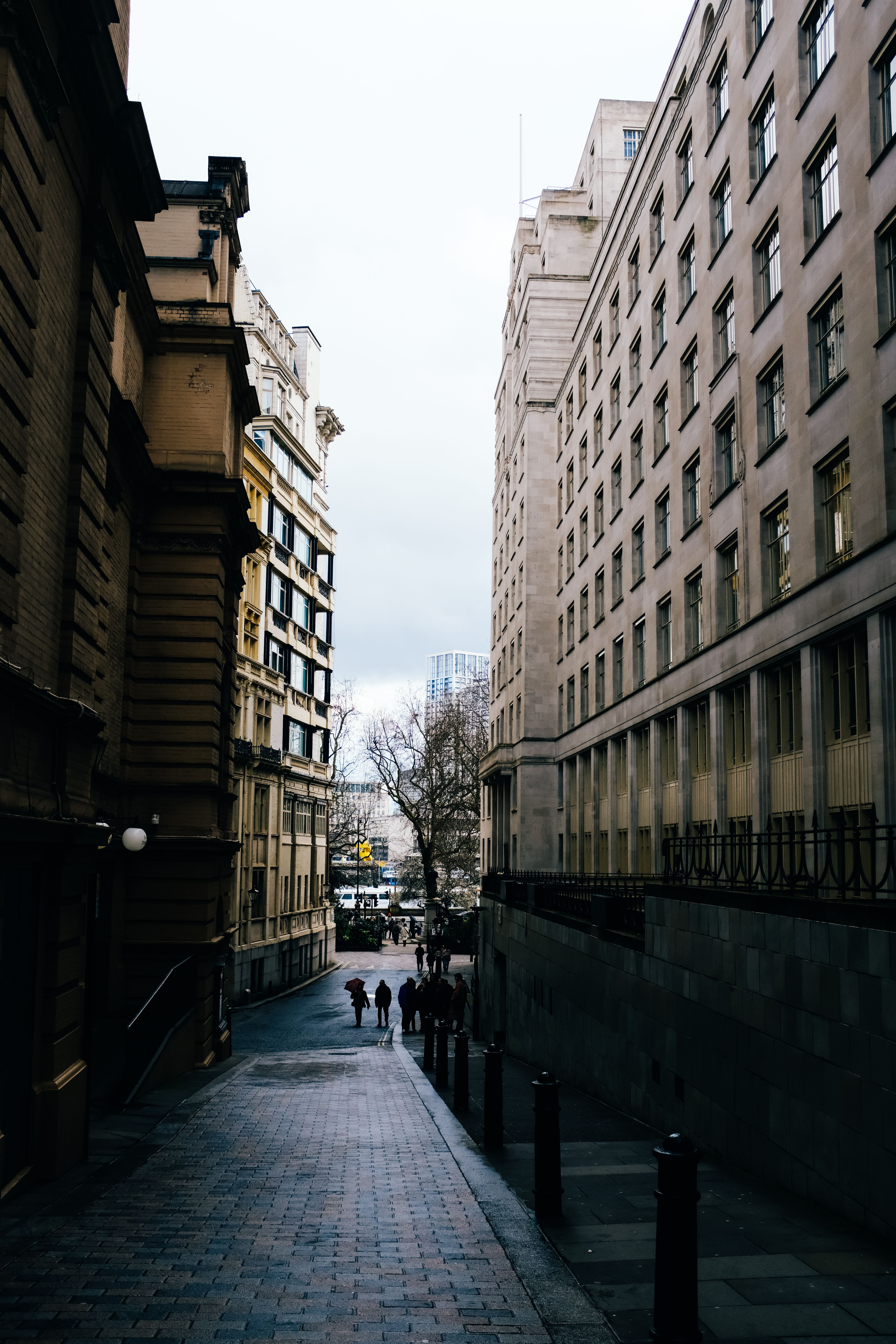 Overcast over Alley in Town · Free Stock Photo