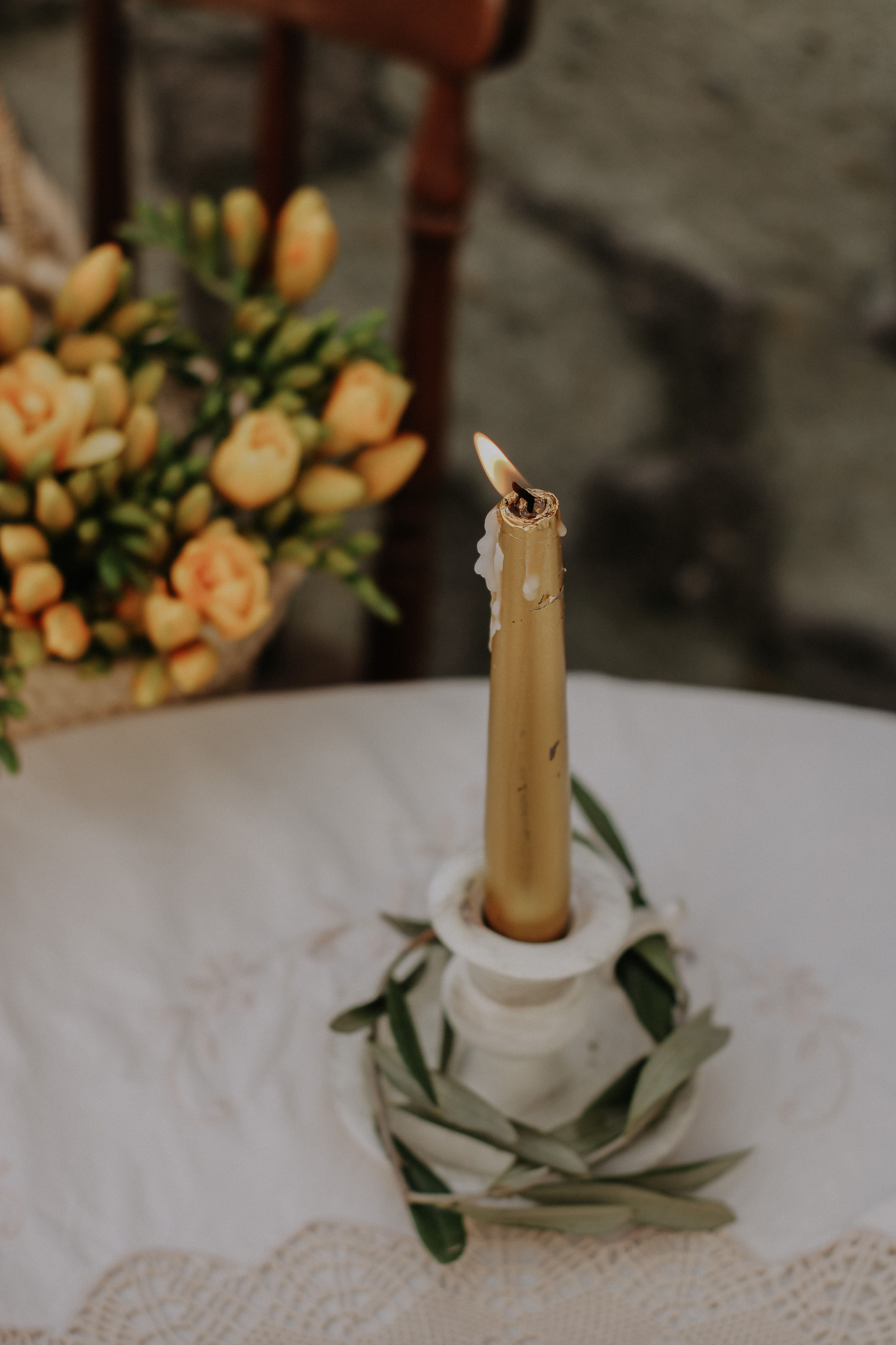 Burning Wax Candle · Free Stock Photo