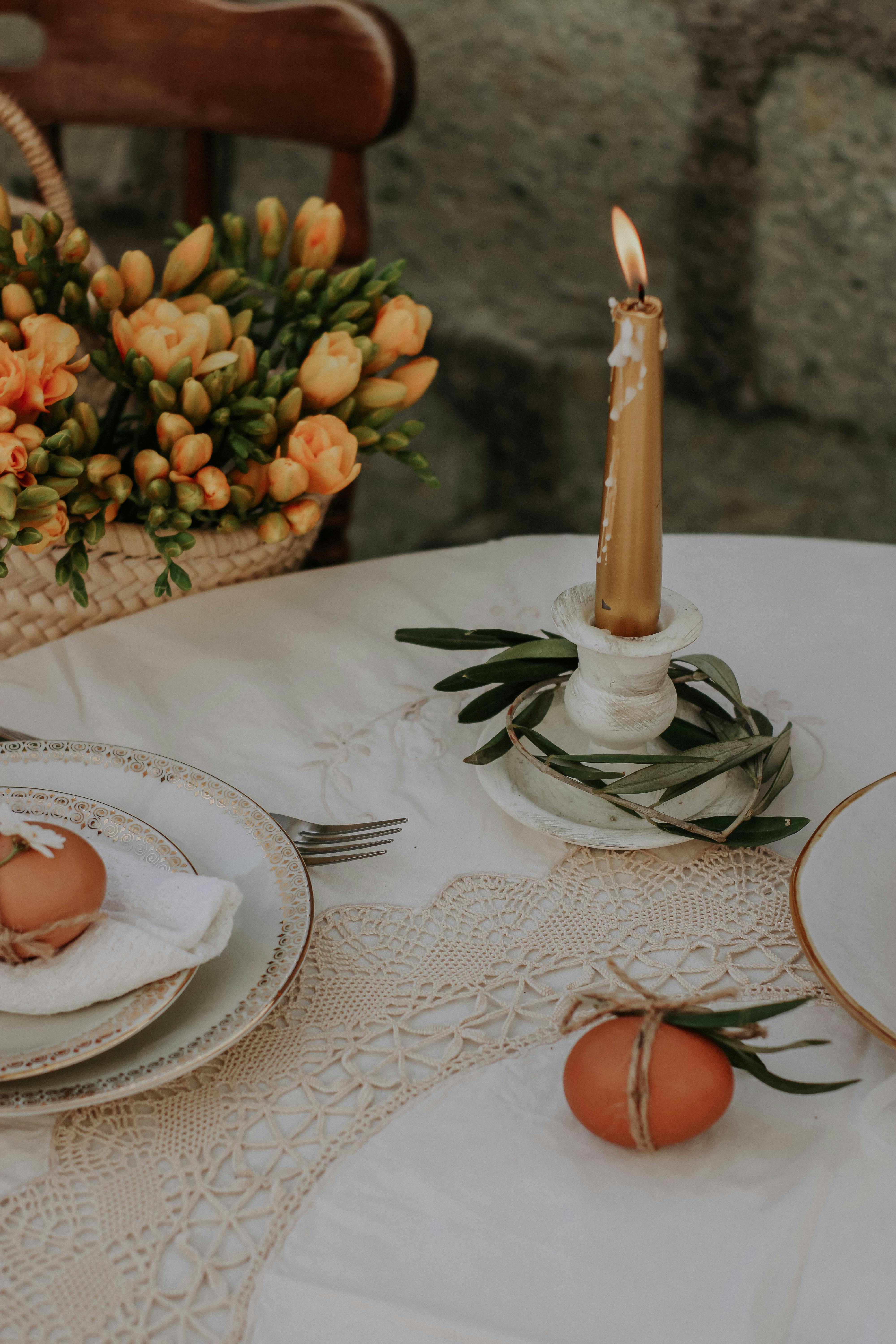 Table Setting With Egg On A Plate · Free Stock Photo