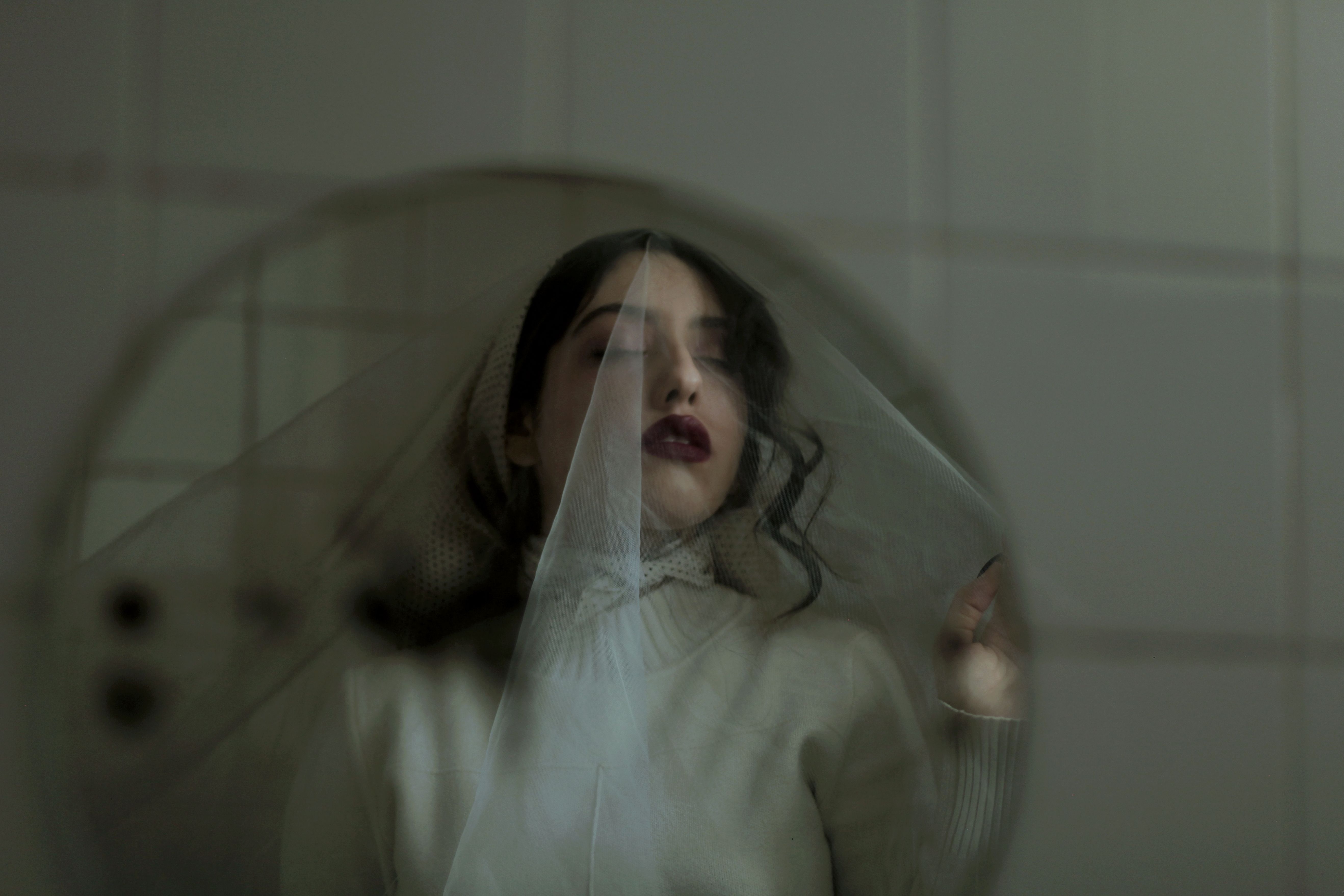 Reflection of Woman in Mirror · Free Stock Photo