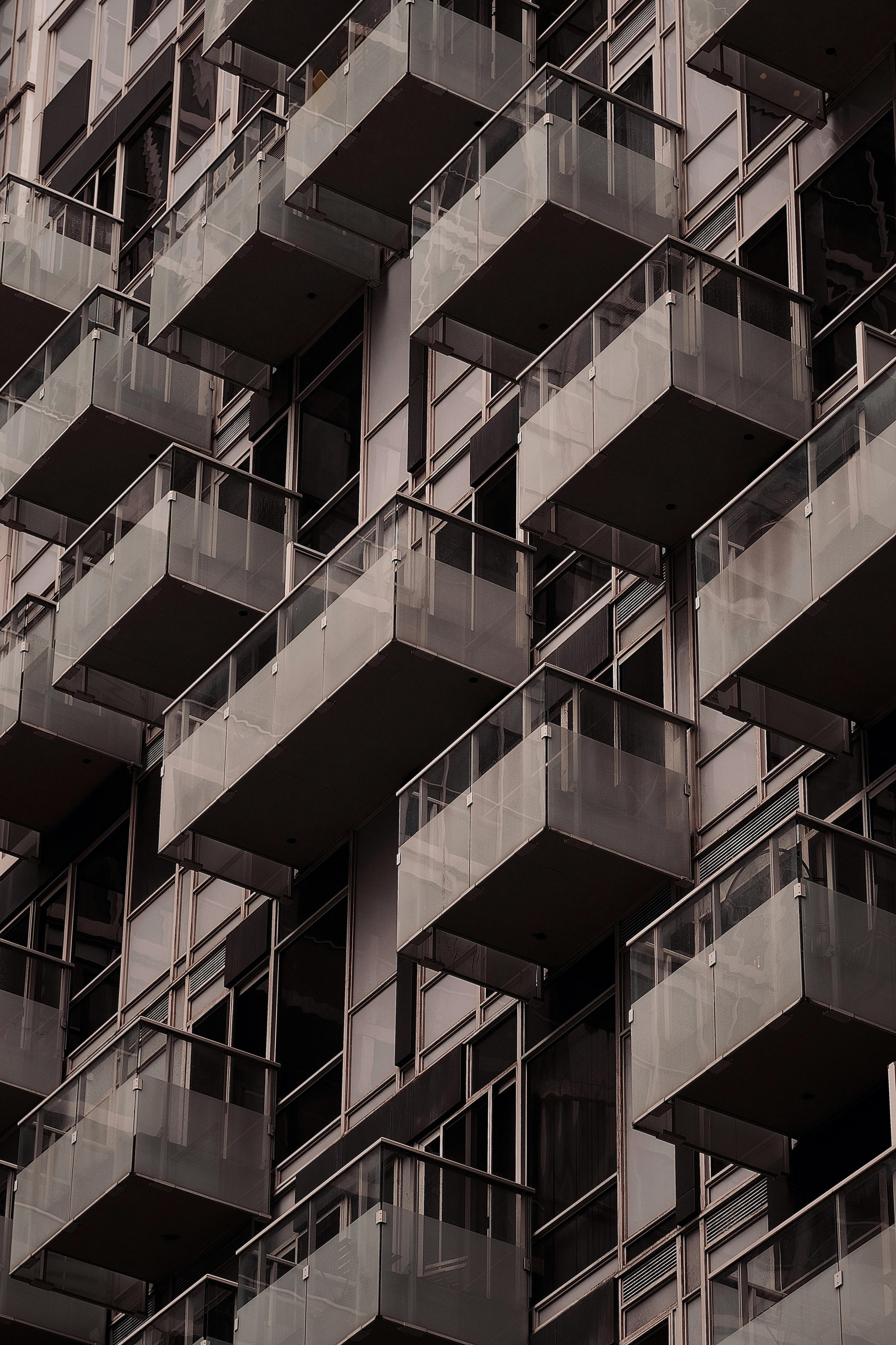 Balconies of a Modern Residential Building · Free Stock Photo