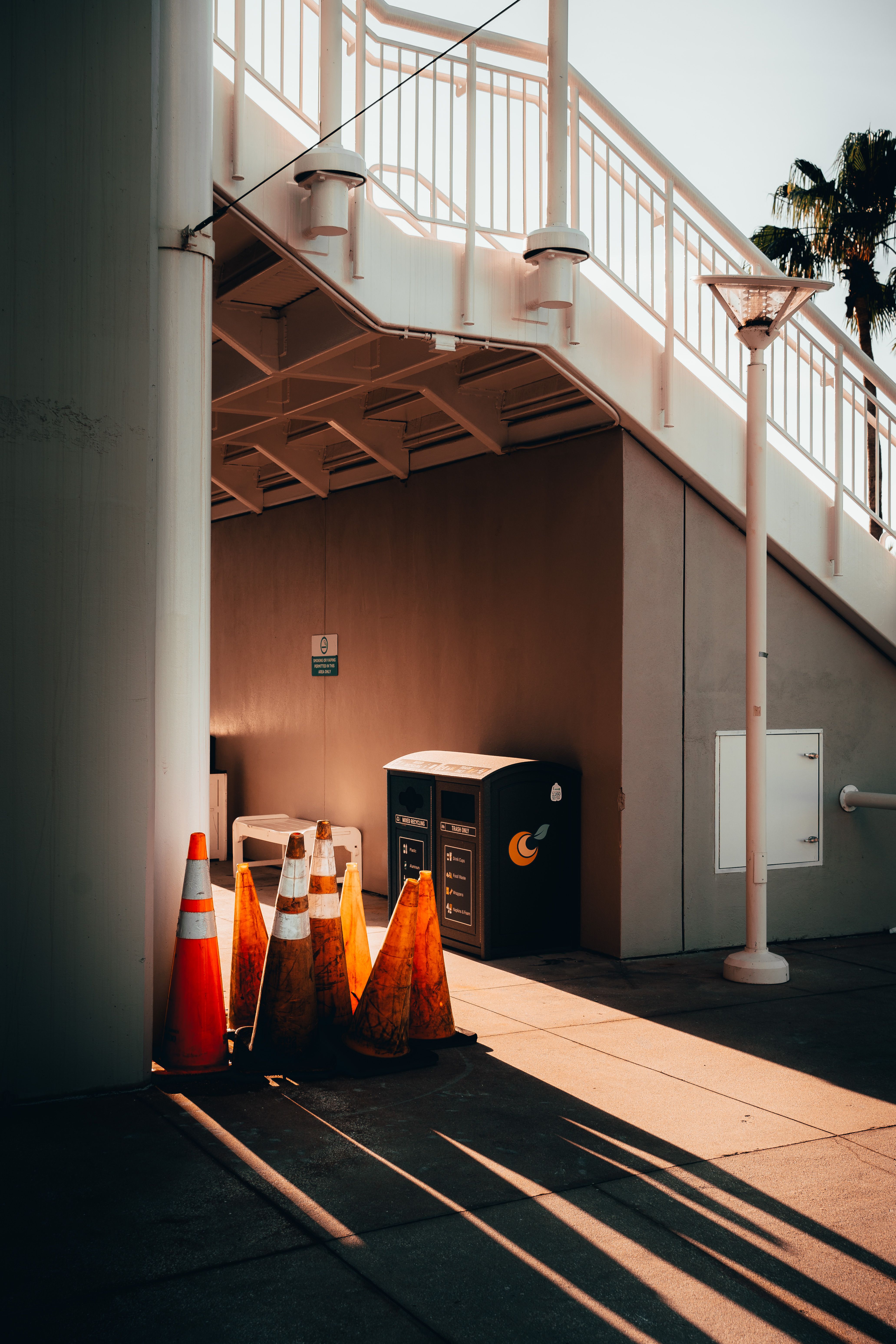 Cones under Stairs · Free Stock Photo