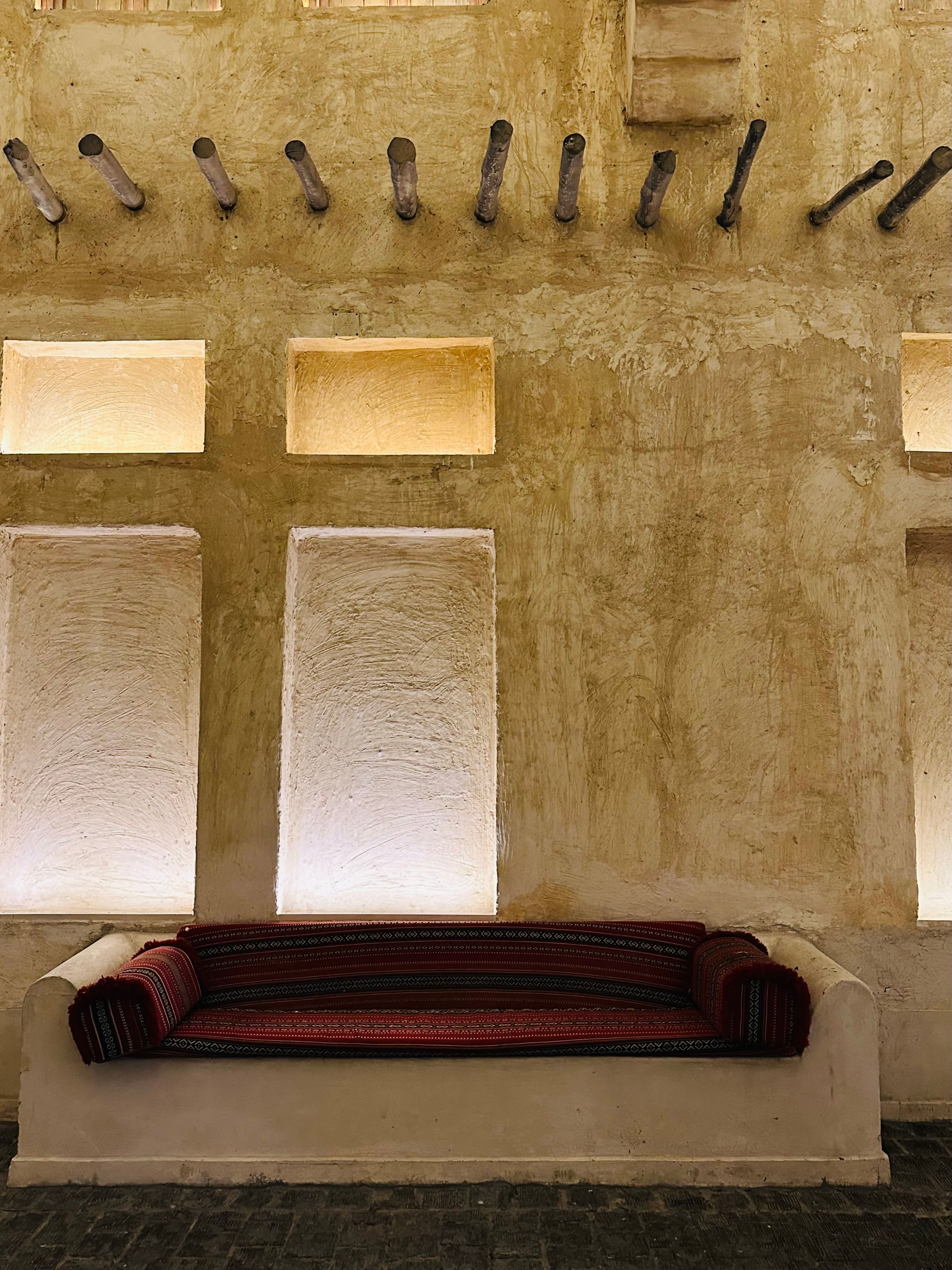 Vintage, Stone Couch in Room · Free Stock Photo