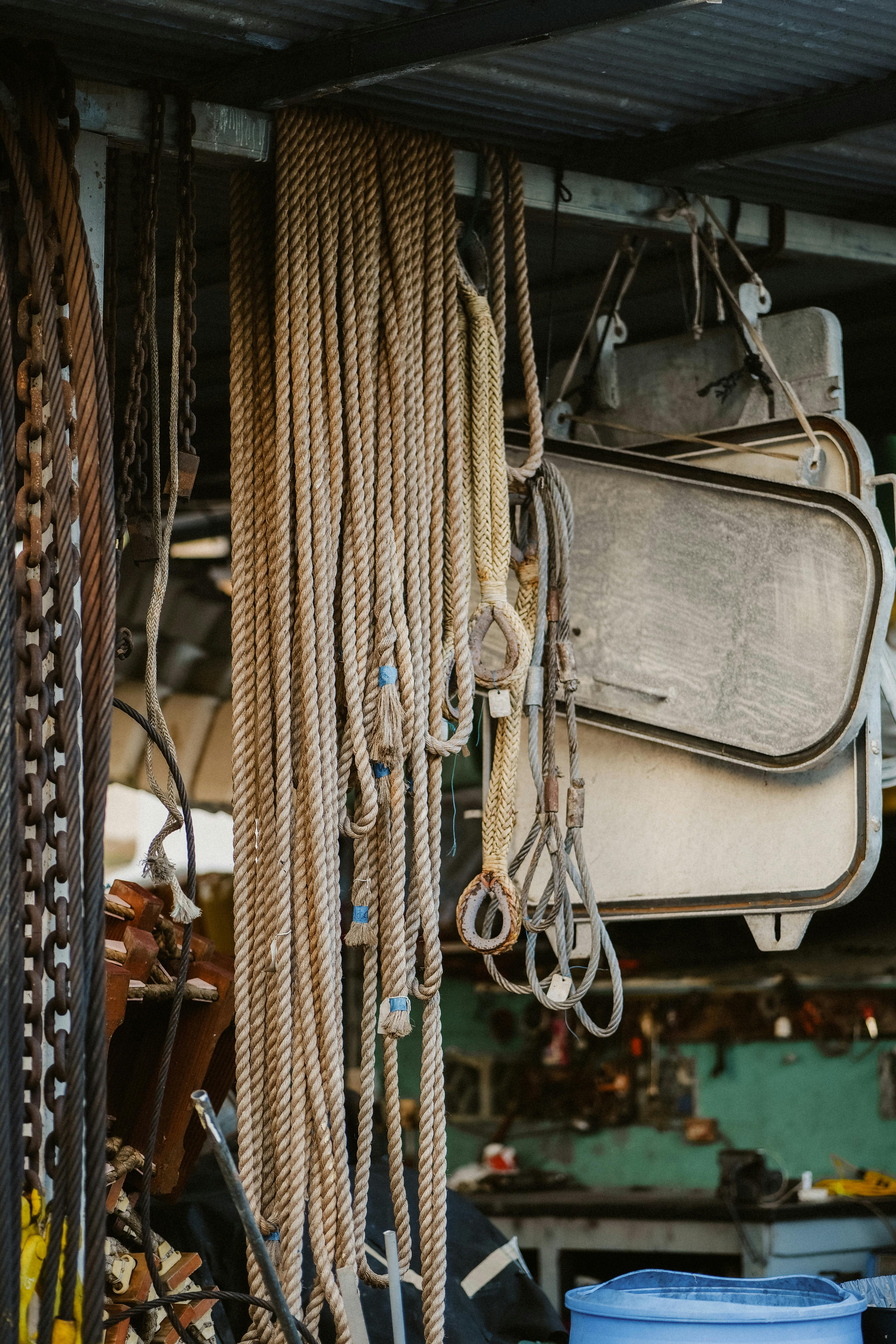 Ropes and Bags Hanging · Free Stock Photo