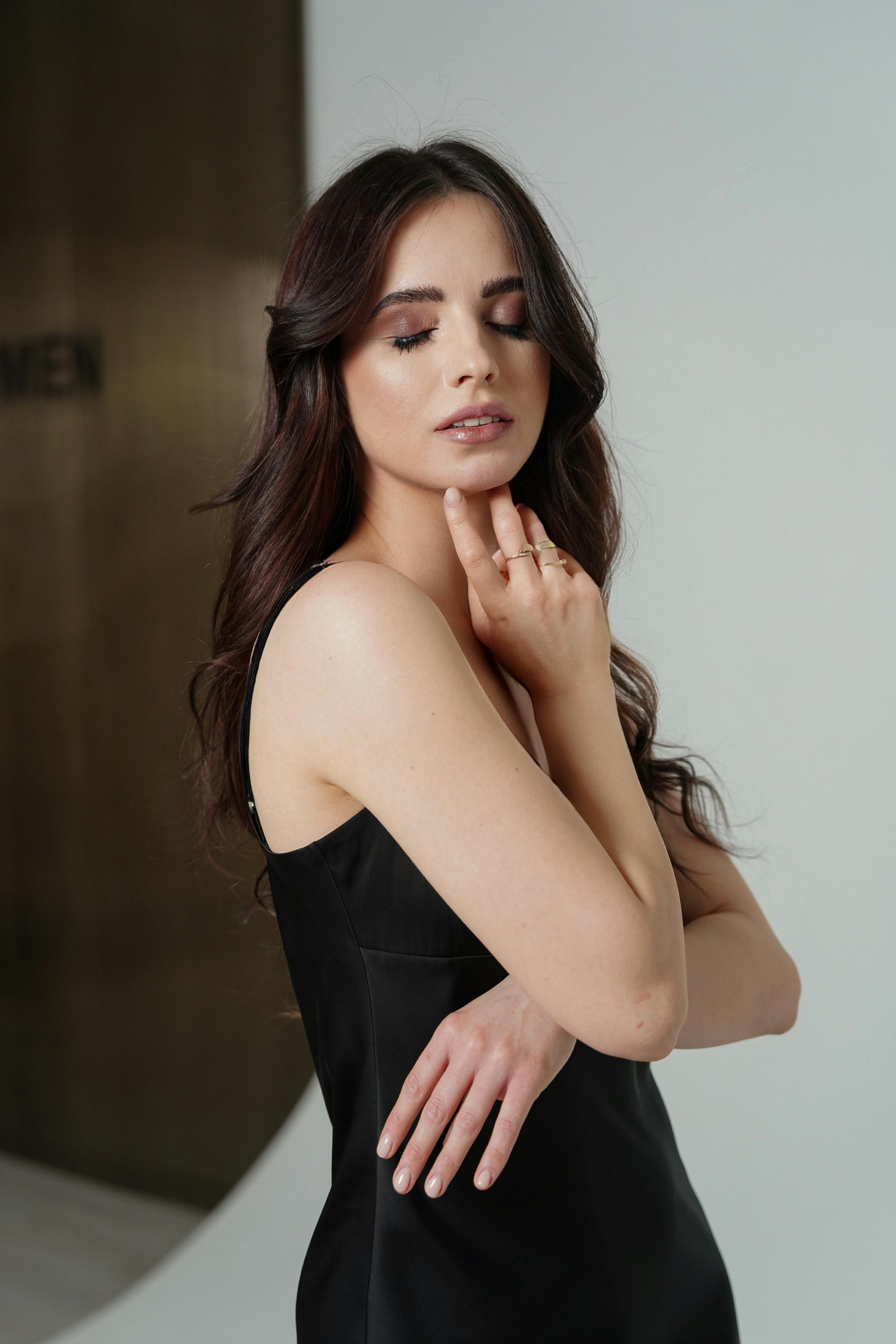 Ücretsiz cilt, çıplak kadın, dikey atış, esmer, gözler, güzel, kadın ...