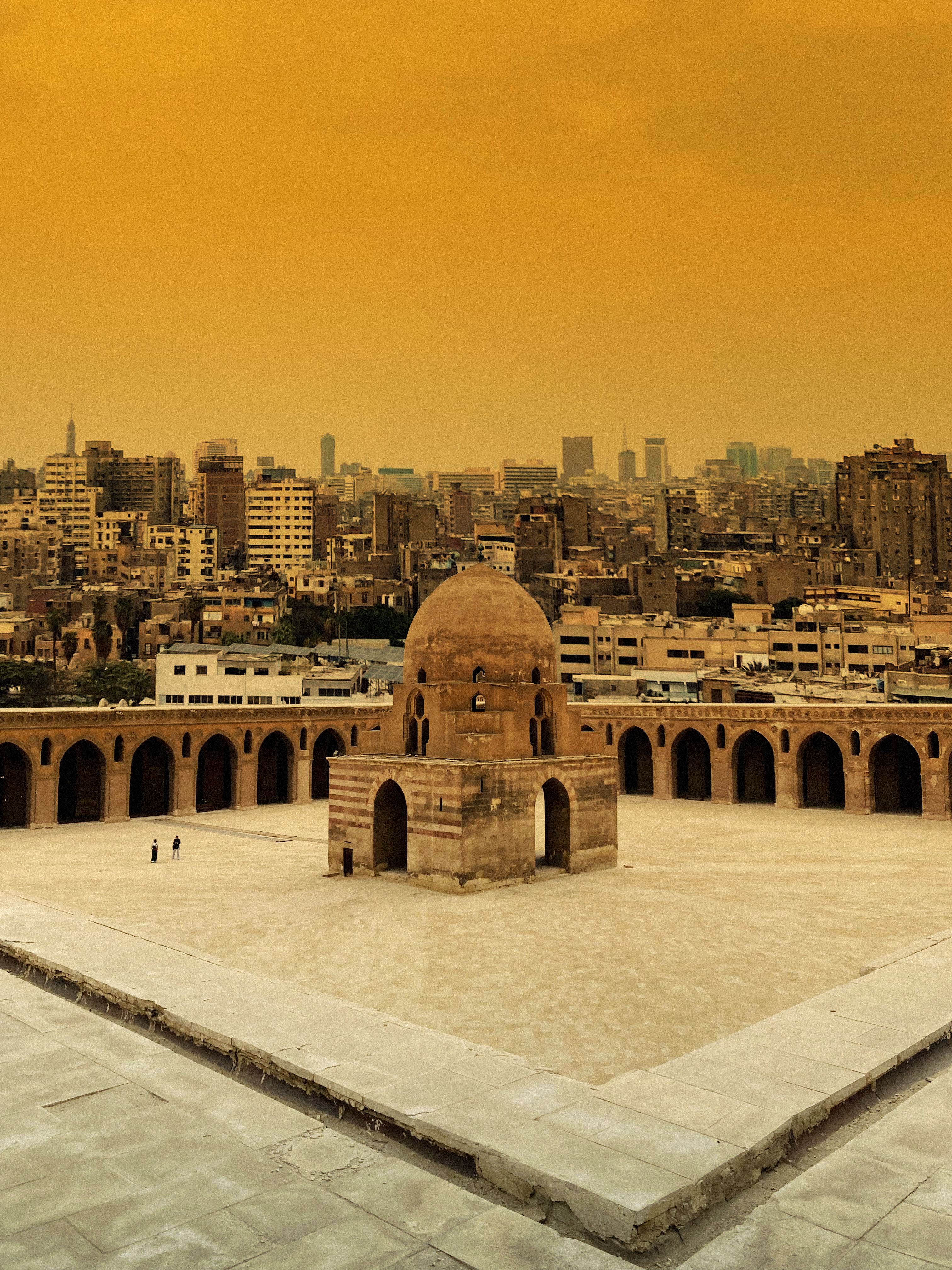 Aerial Photography of the Mosque of Ibn Tulun · Free Stock Photo