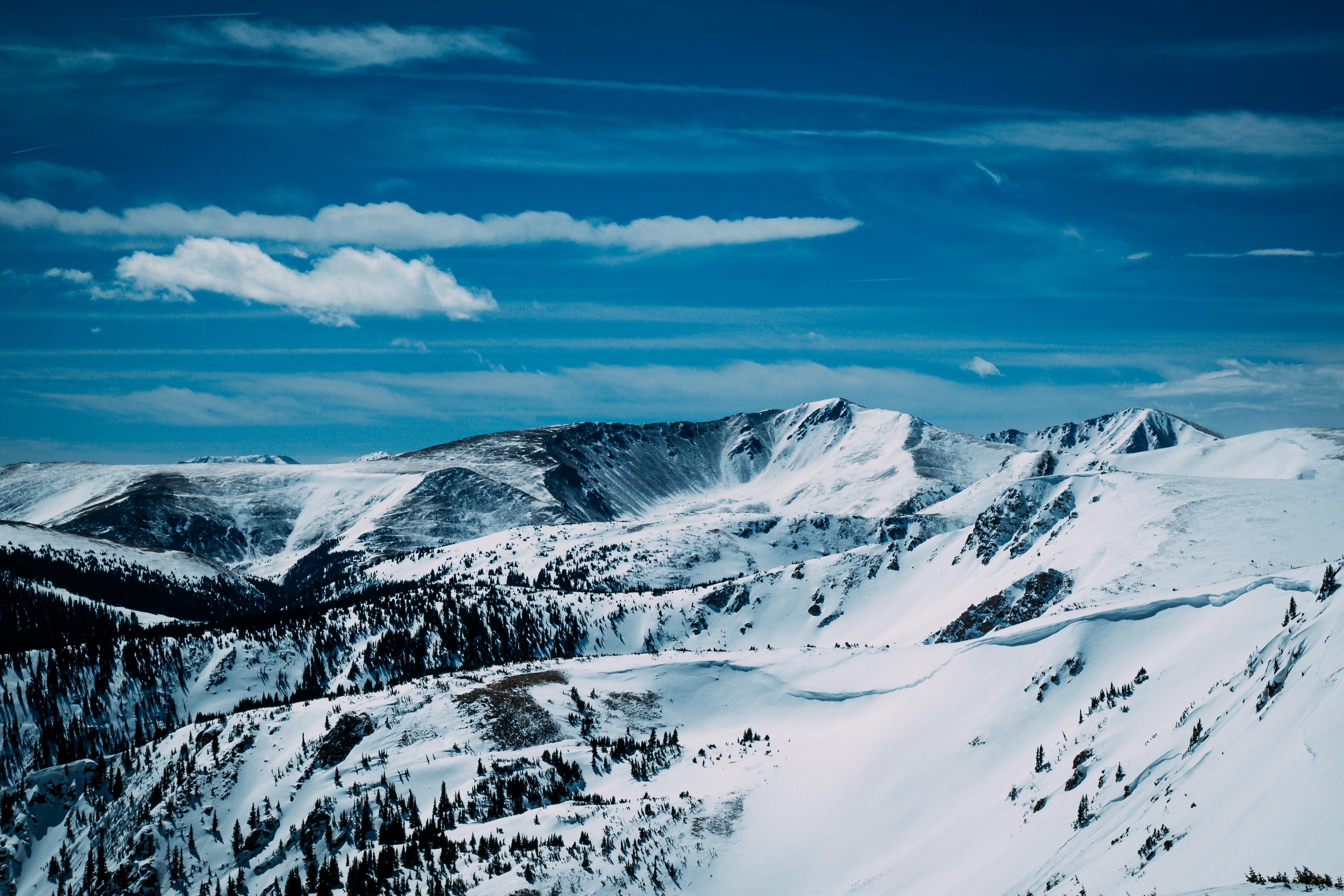 Sunlit Mountains in Winter · Free Stock Photo