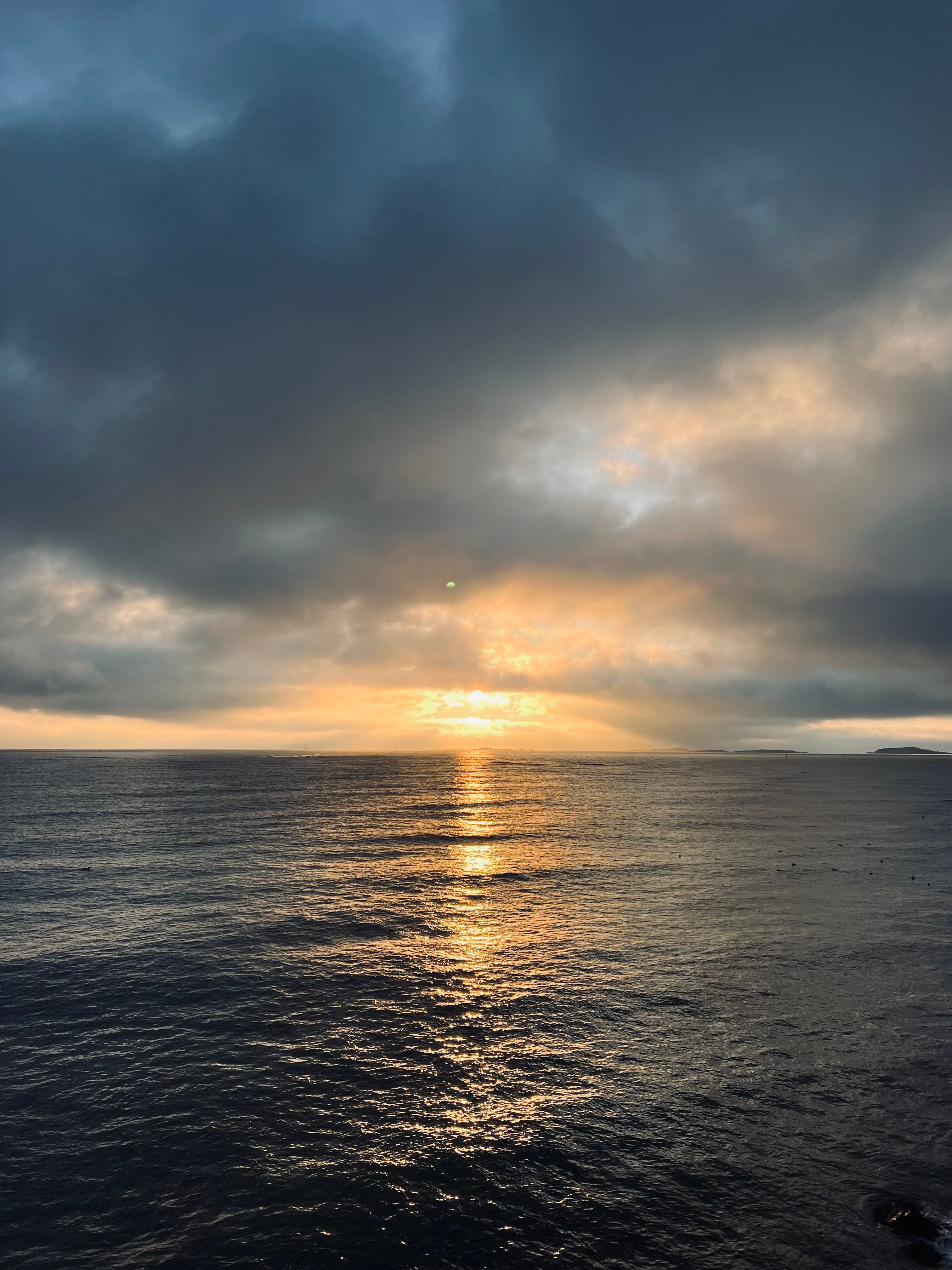Sunset Sunlight over Calm Sea · Free Stock Photo