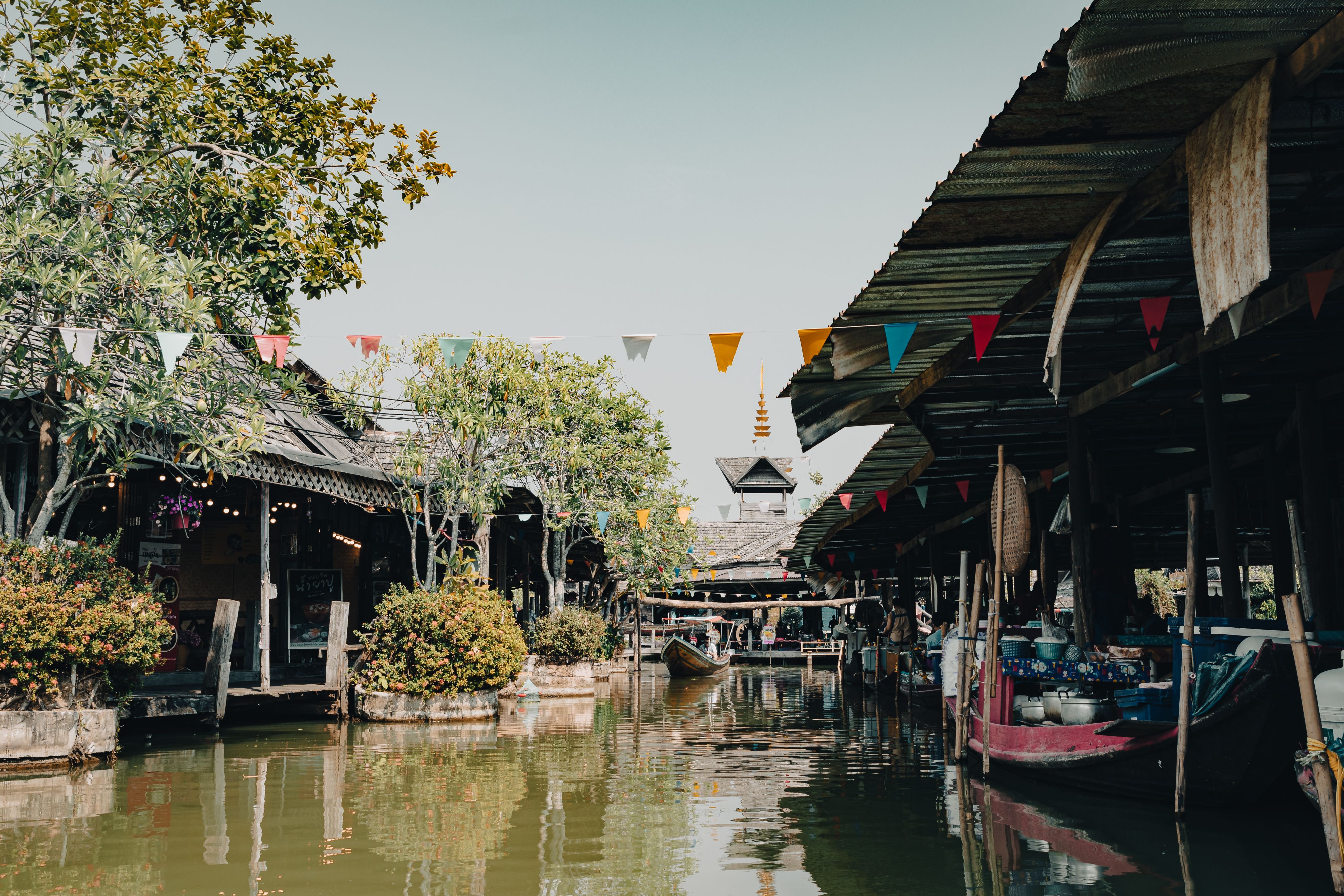 Colorful Cloths over Water in Village · Free Stock Photo