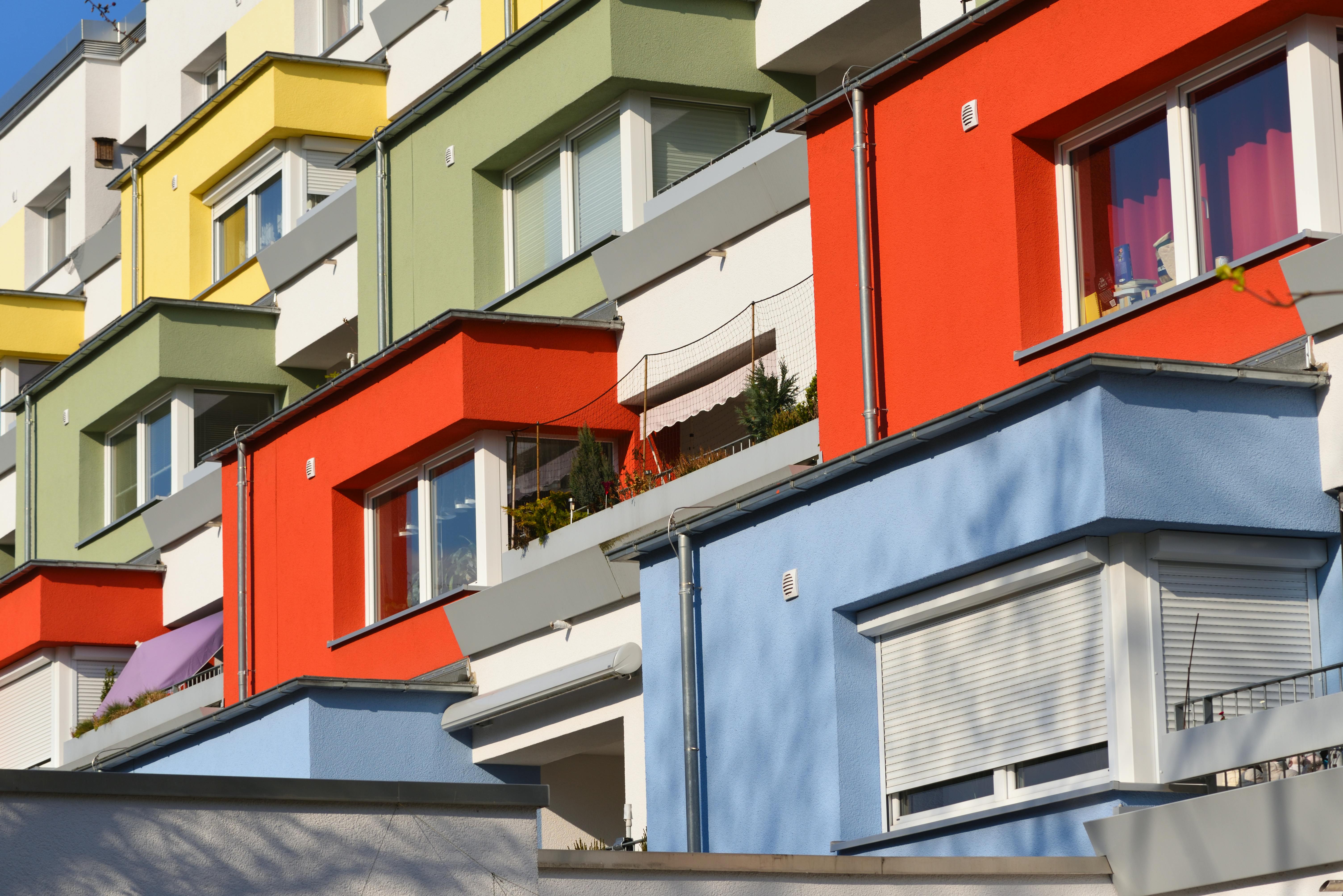Facade of a Colorful Apartment Building · Free Stock Photo