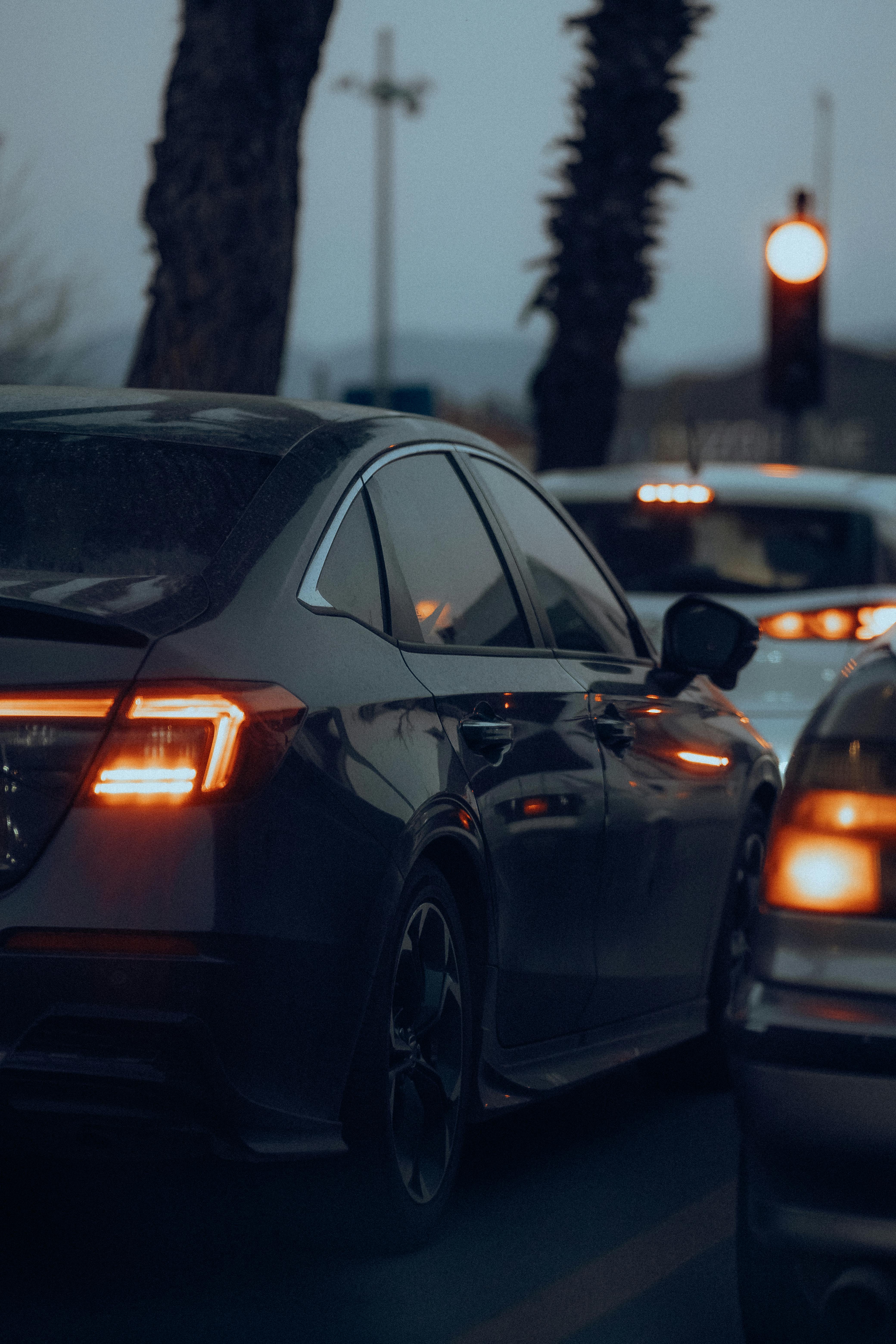 Cars with Red Lights on Street · Free Stock Photo