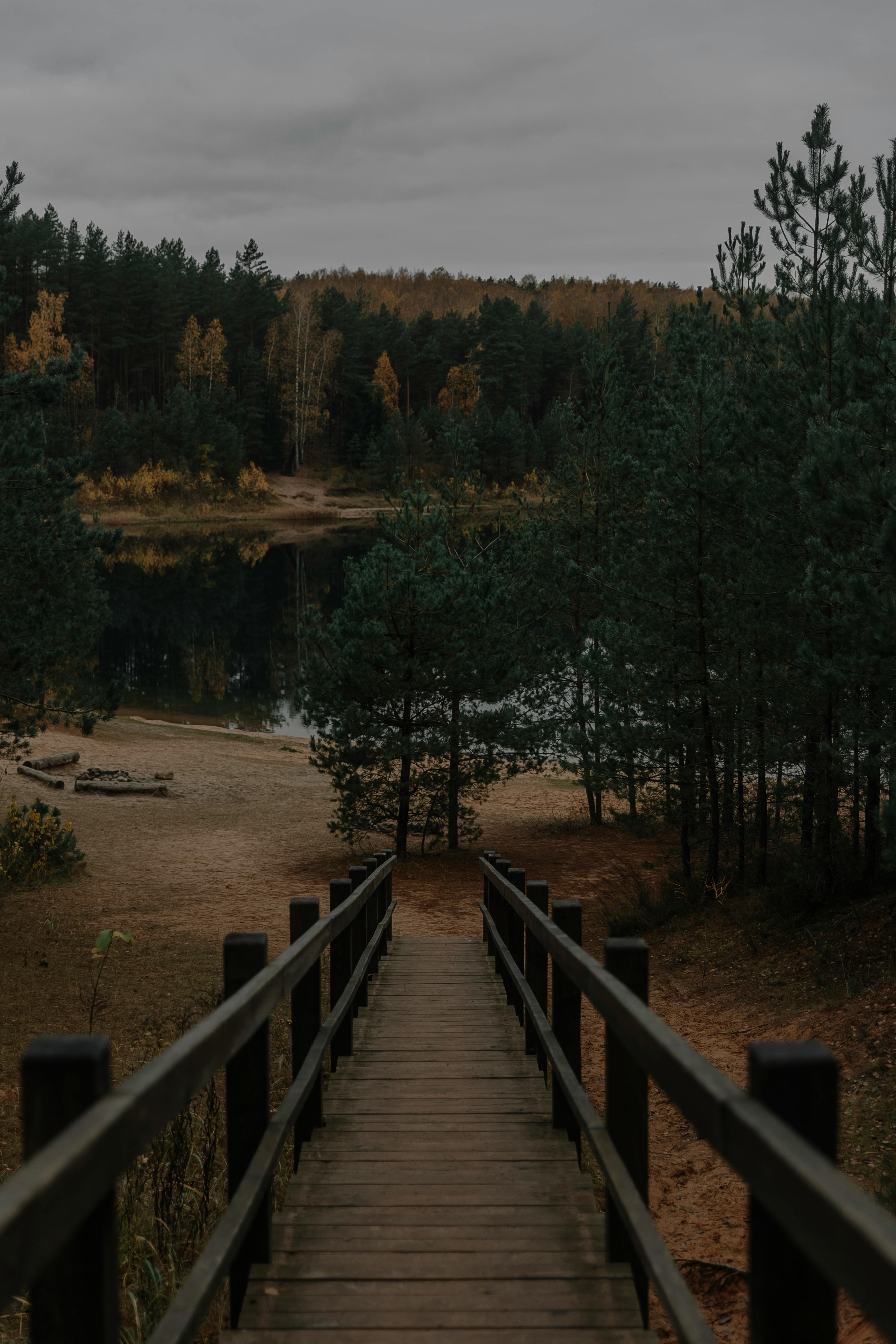 Sand Slope Leading to Beach on Lake Shore · Free Stock Photo