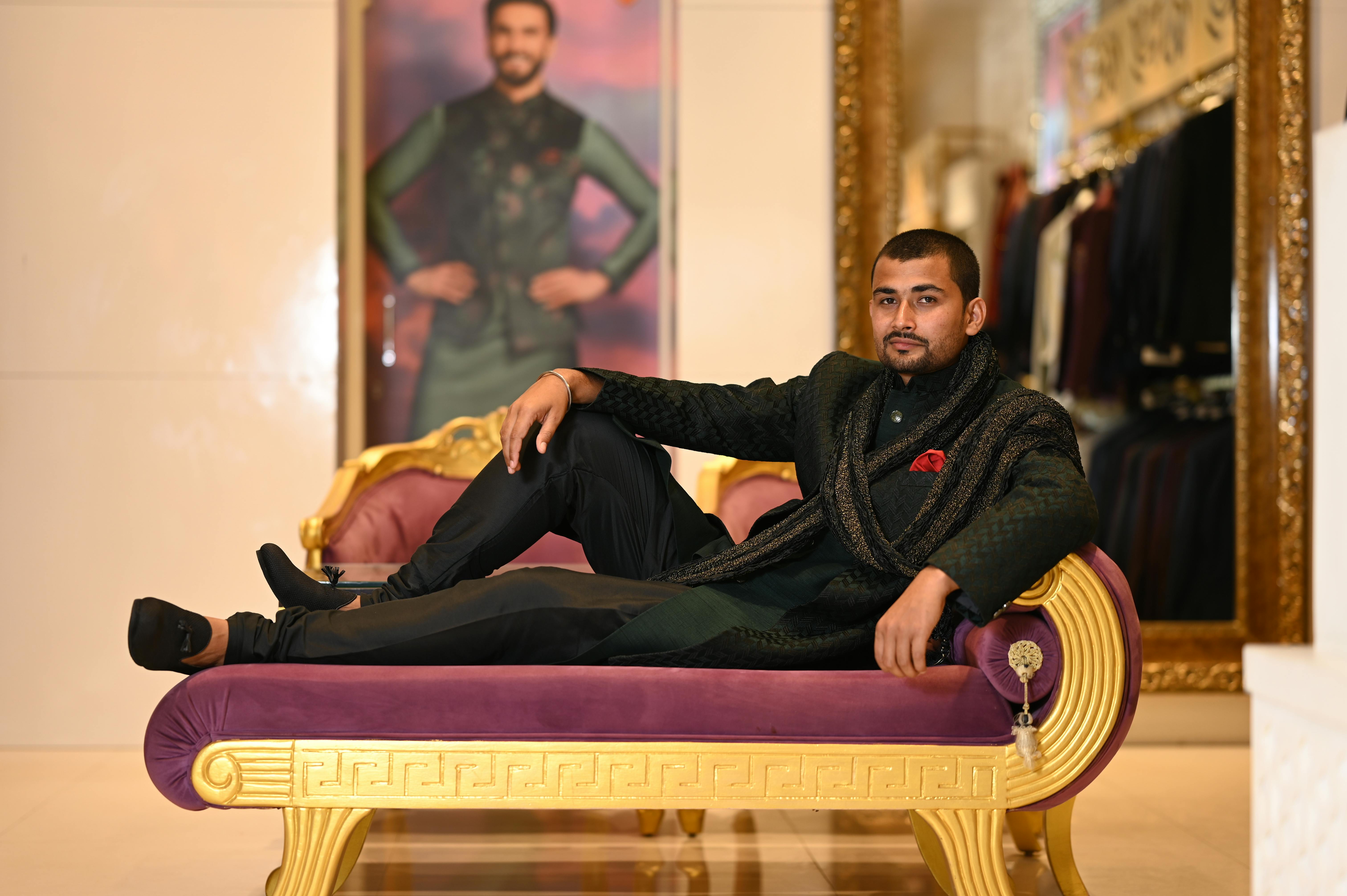 Man Wearing Traditional White Clothing Posing in a Cellar with Arches ...