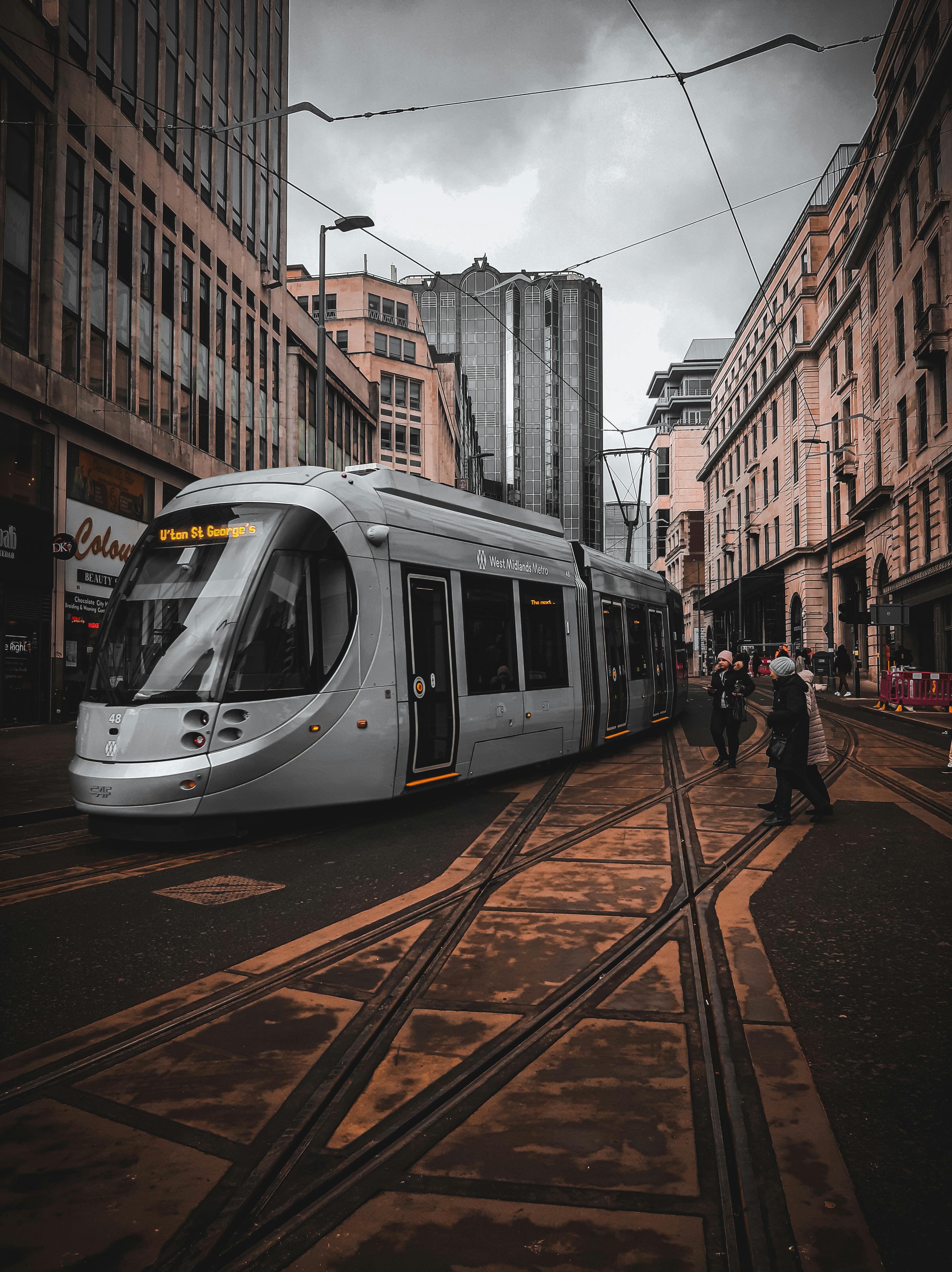 Modern Tram in a City Street · Free Stock Photo