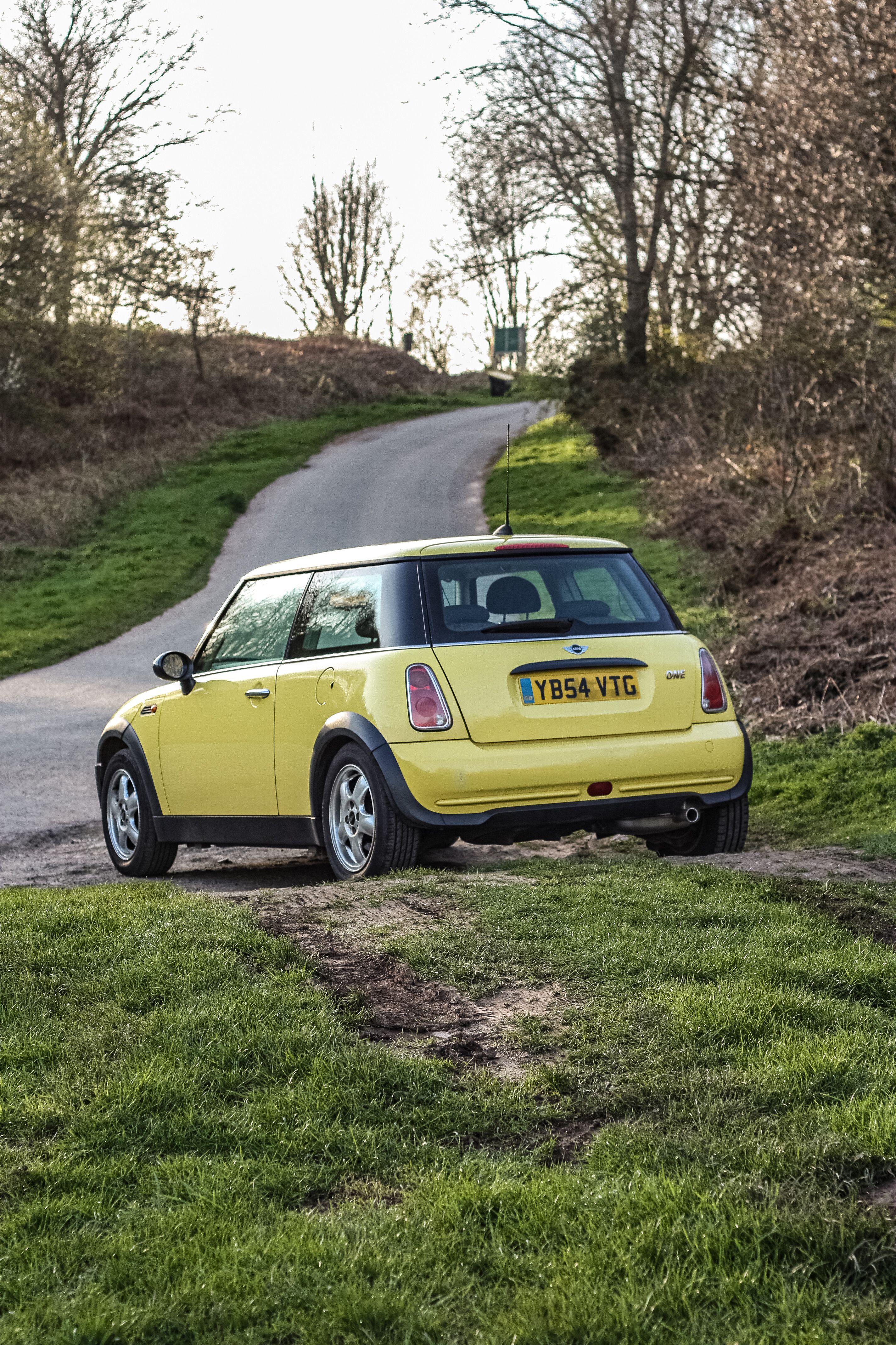 Yellow Mini Cooper near Road · Free Stock Photo