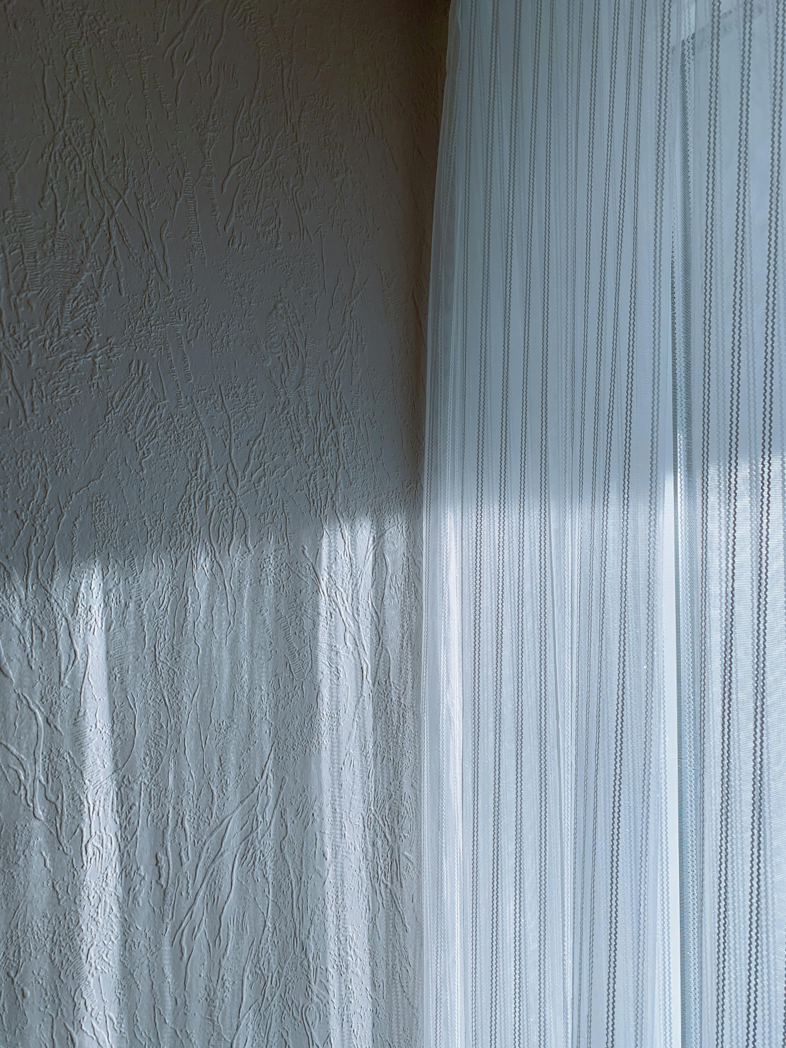 Shadow over Curtain and Wall · Free Stock Photo