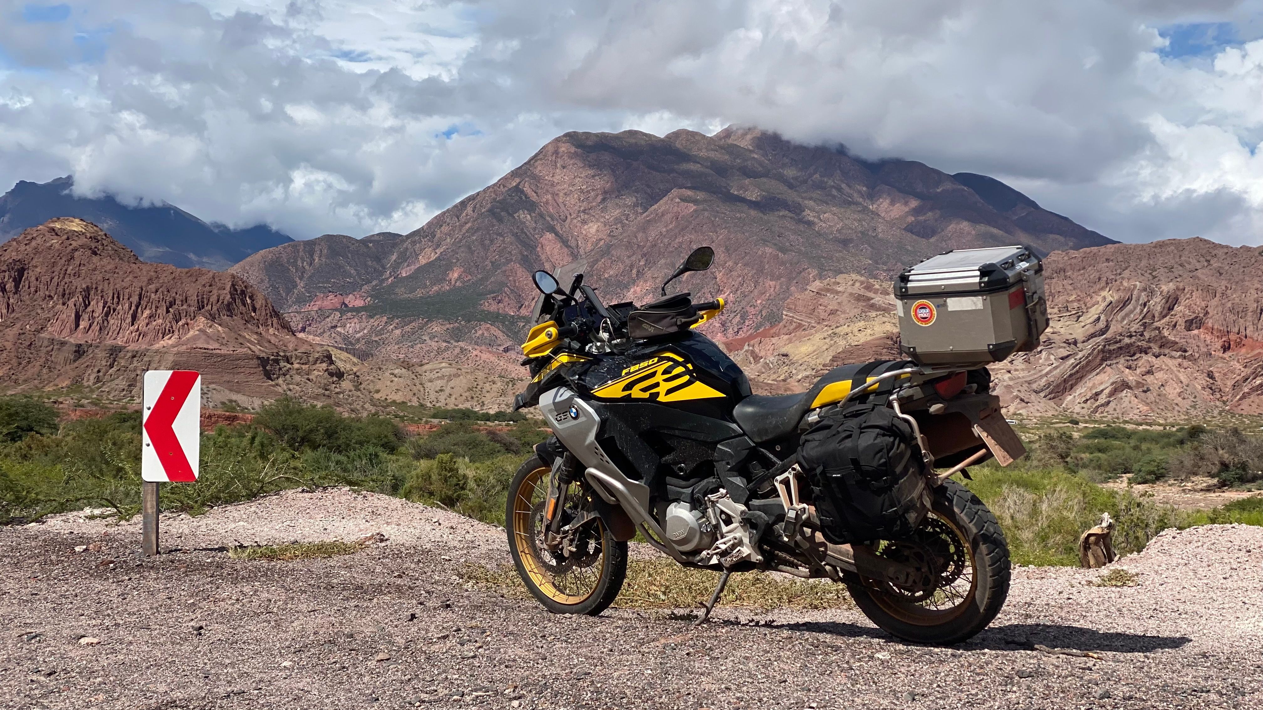 Clouds over Motorcycle in Mountains · Free Stock Photo