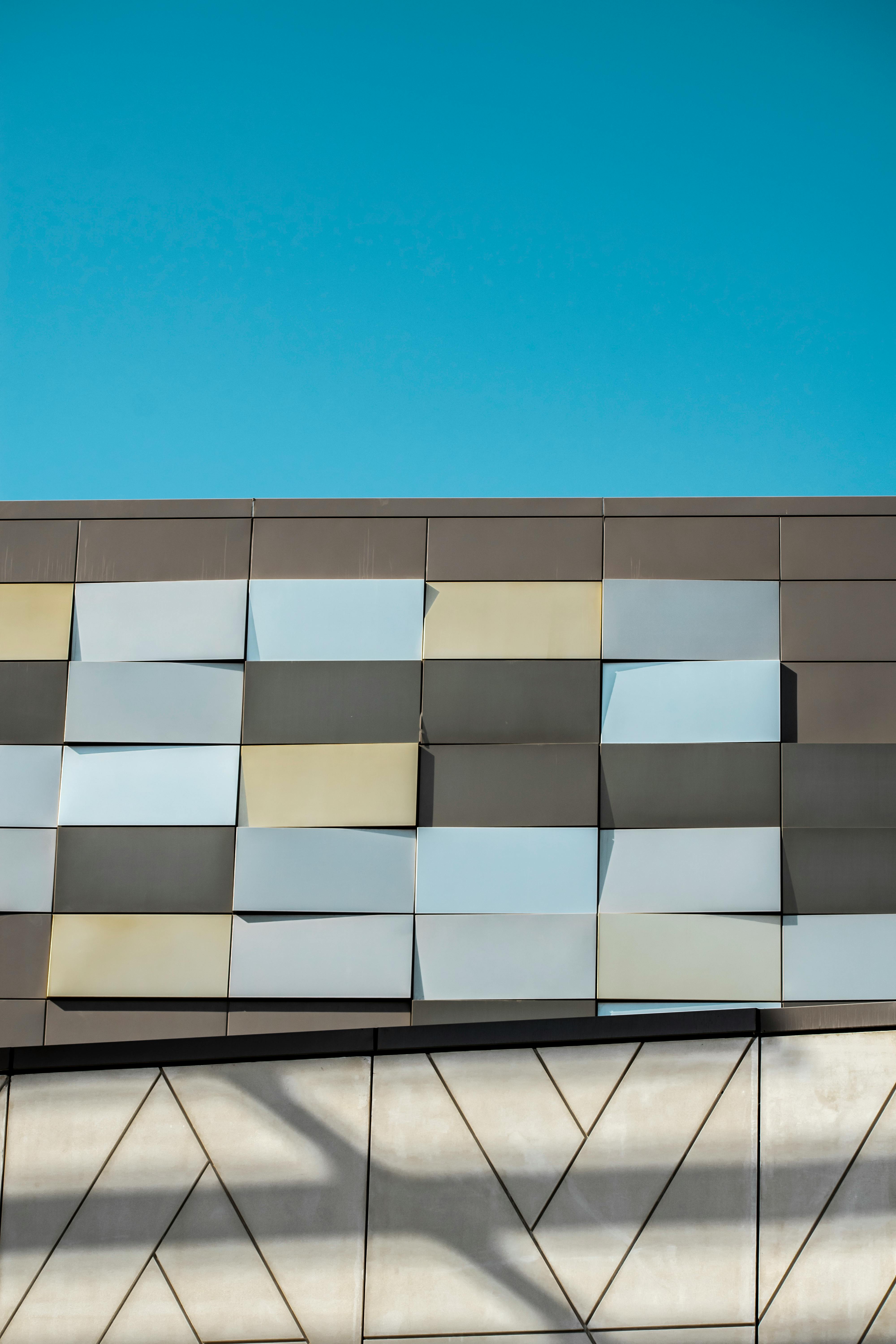 Rectangles on Building Wall · Free Stock Photo